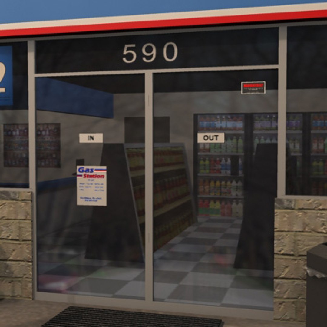 3d Model Of Convenience Store Modeled