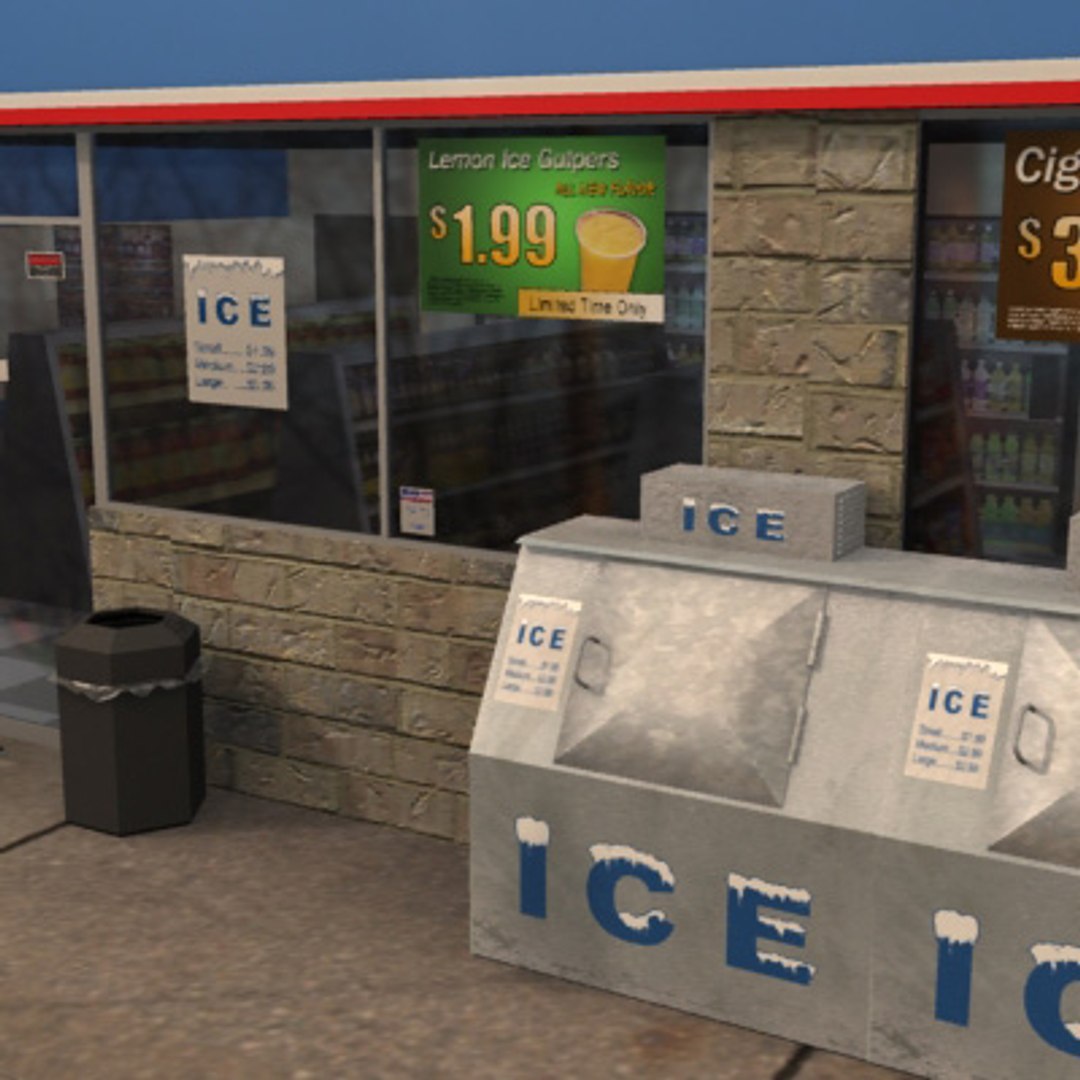 3d Model Of Convenience Store Modeled