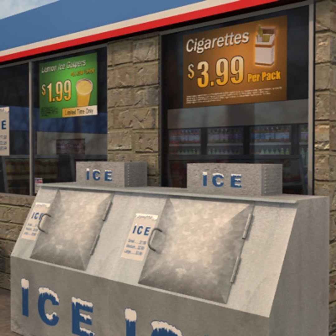 3d Model Of Convenience Store Modeled