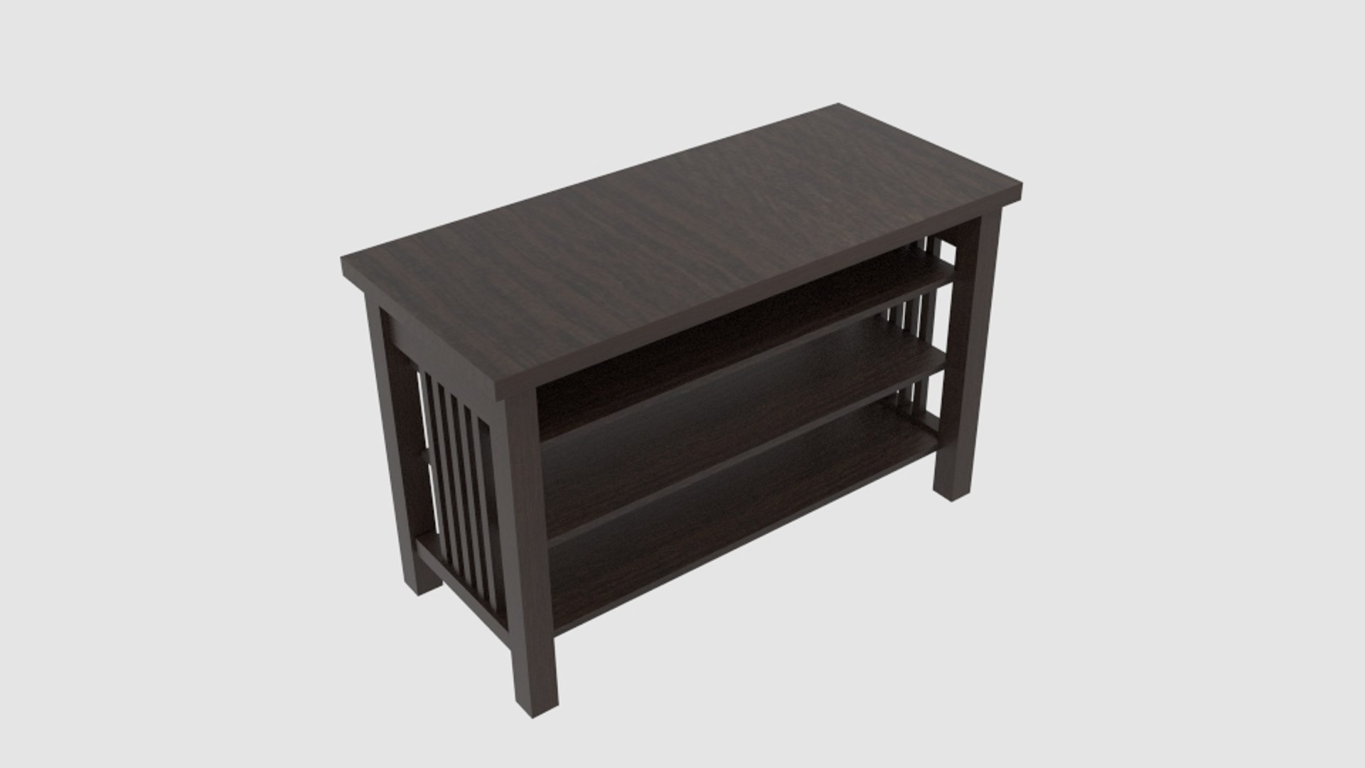 Triple Shelf Table 3D - TurboSquid 1353910