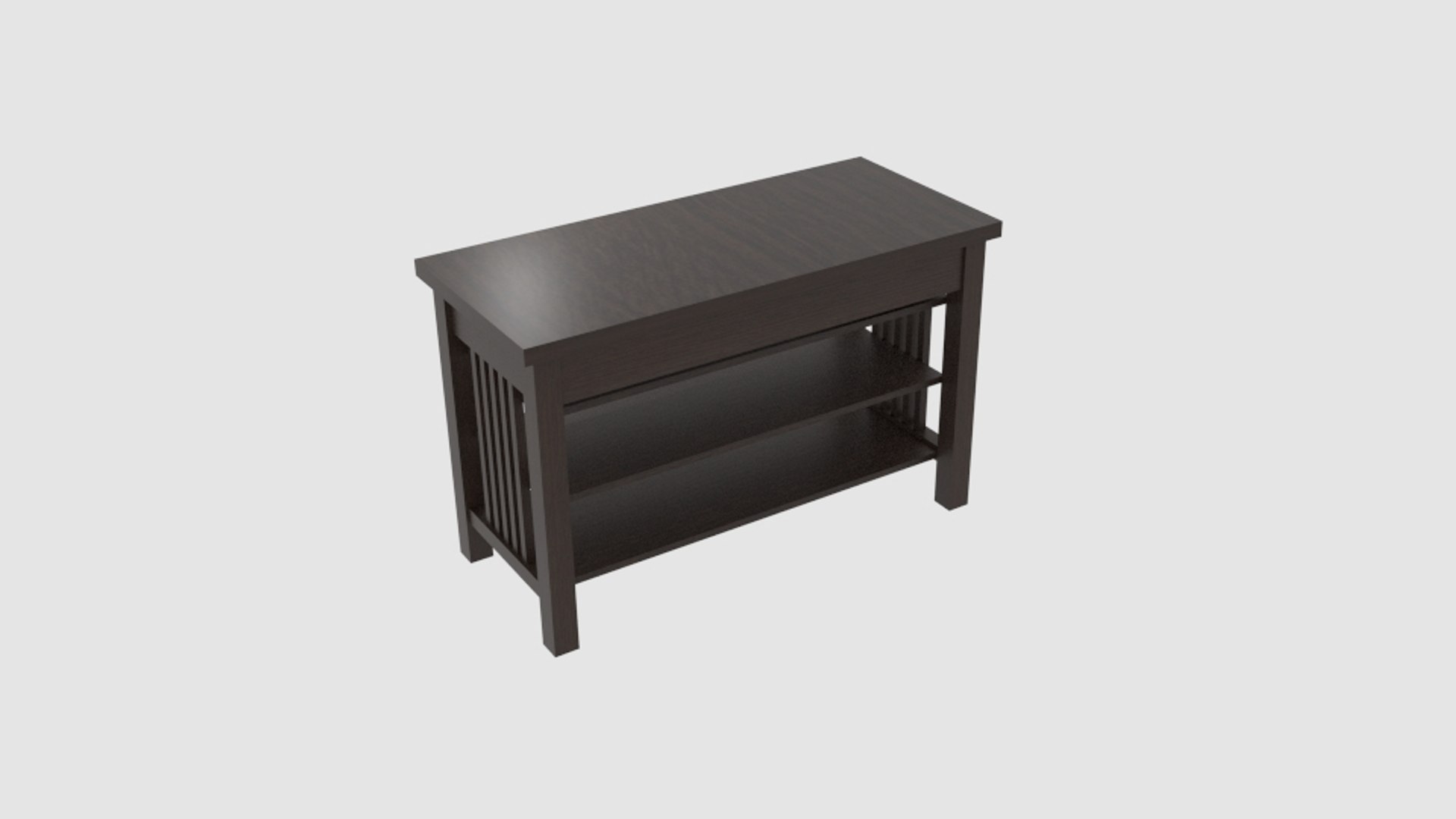 Triple Shelf Table 3D - TurboSquid 1353910