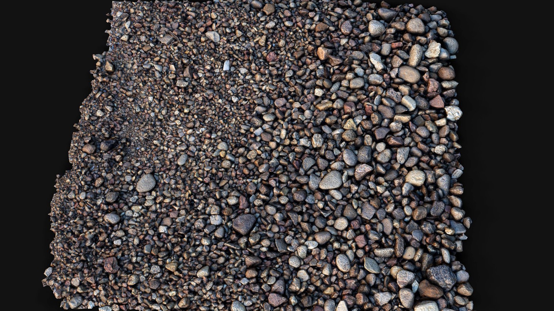 Stones Gravel Border Part1 Photogrammetry 3D Model - TurboSquid 2370340