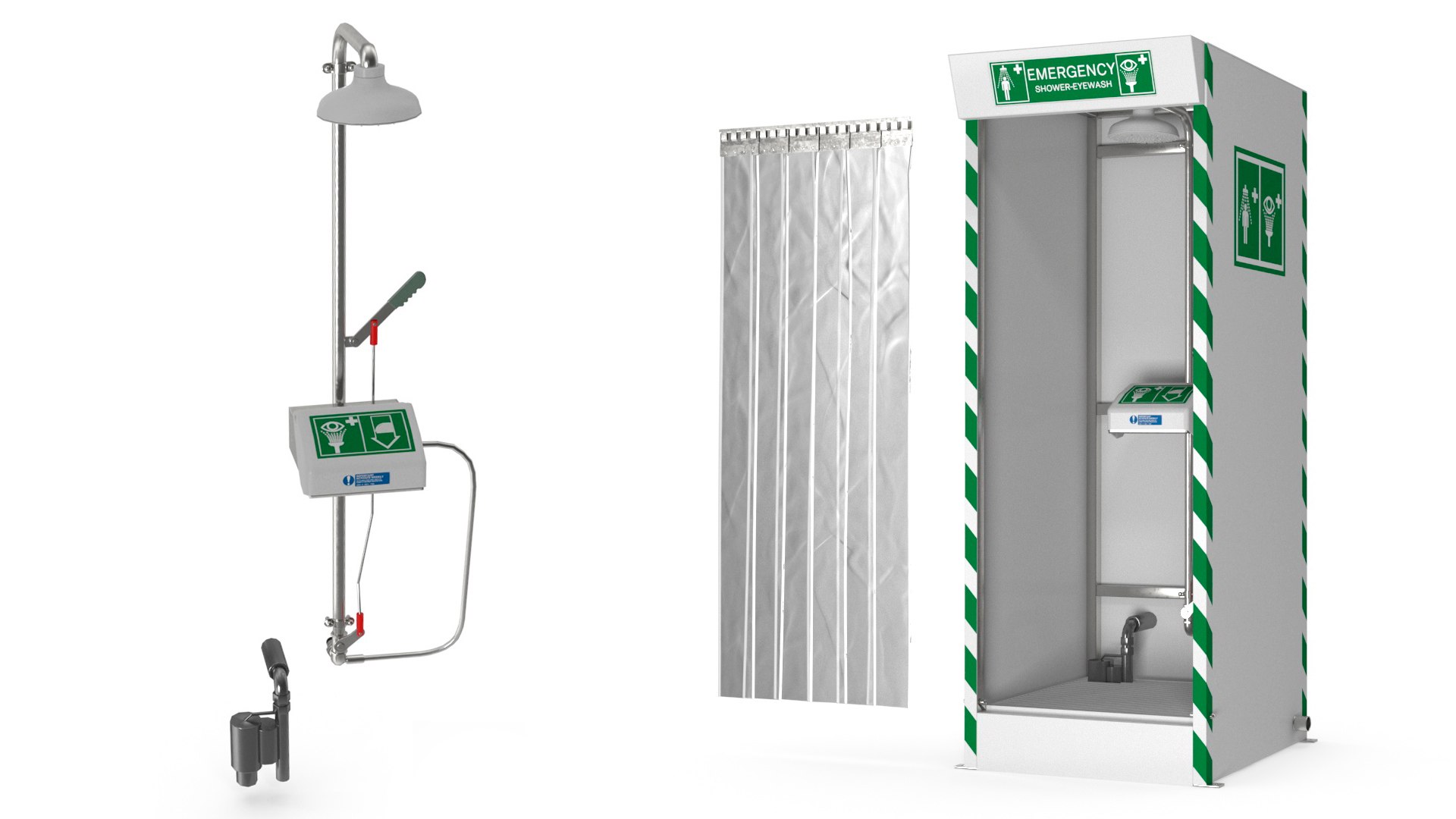 Emergency Shower Cabin 3D Model - TurboSquid 2203982