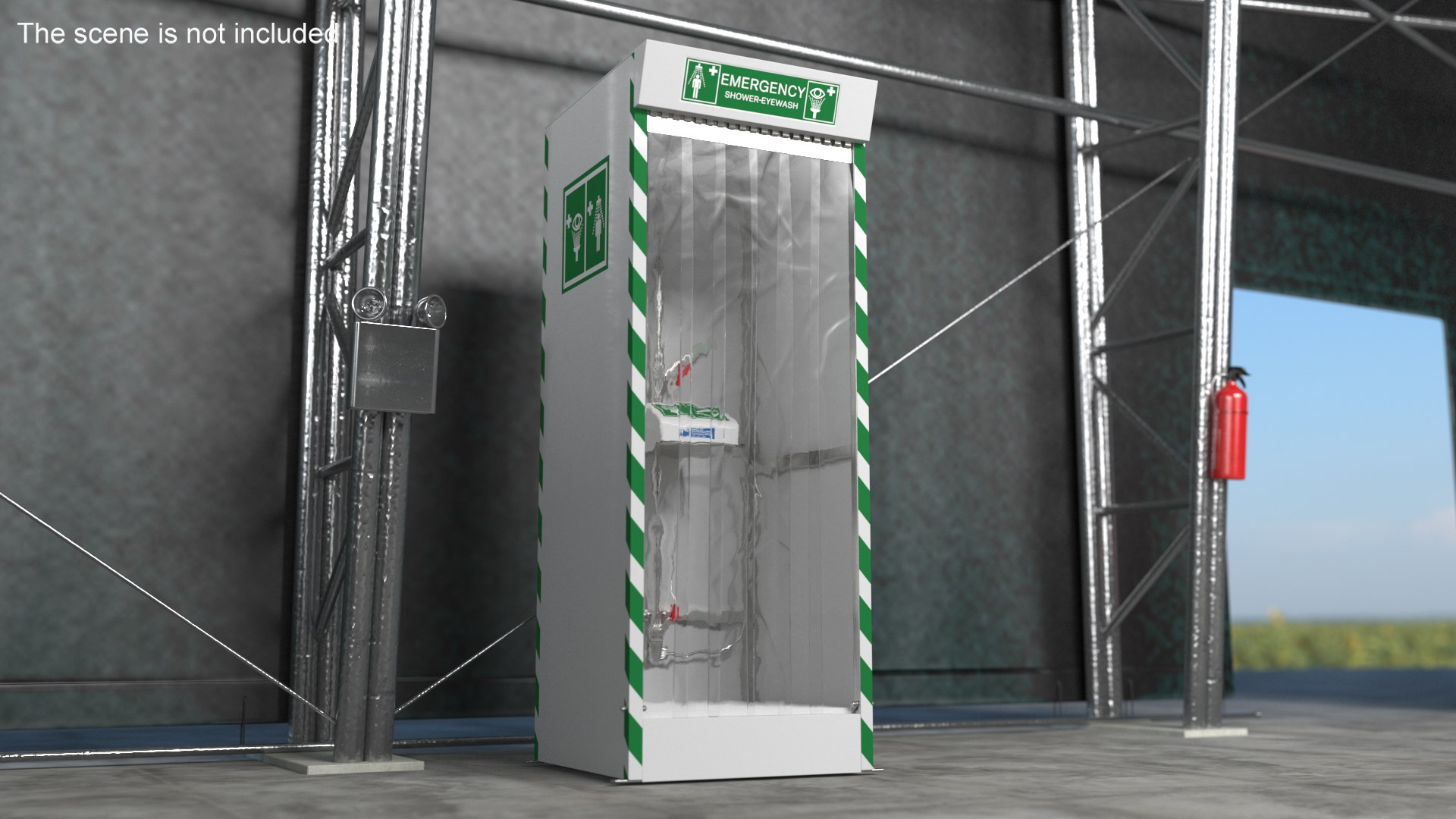 Emergency Shower Cabin 3D Model - TurboSquid 2203982