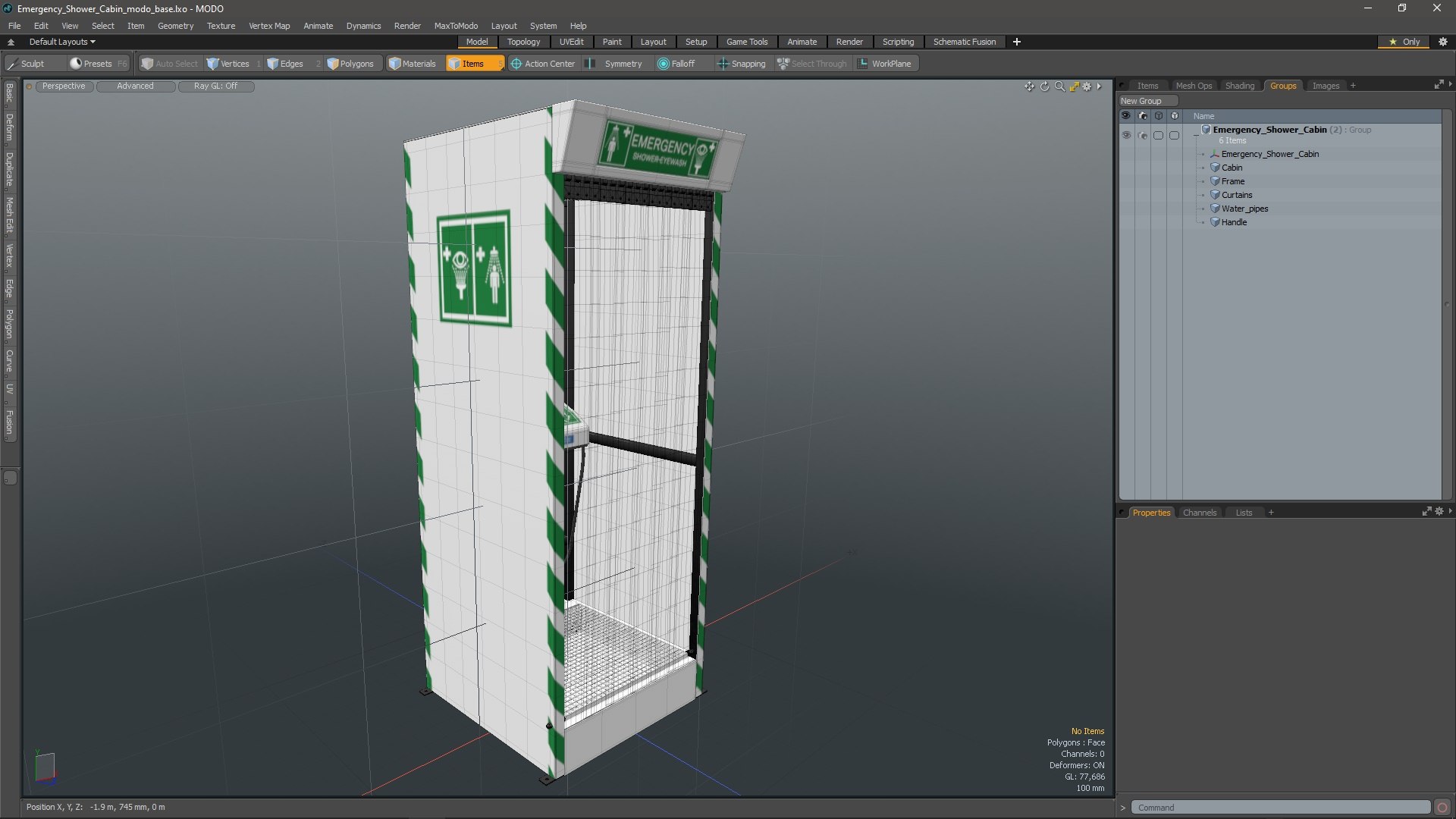 Emergency Shower Cabin 3D Model - TurboSquid 2203982