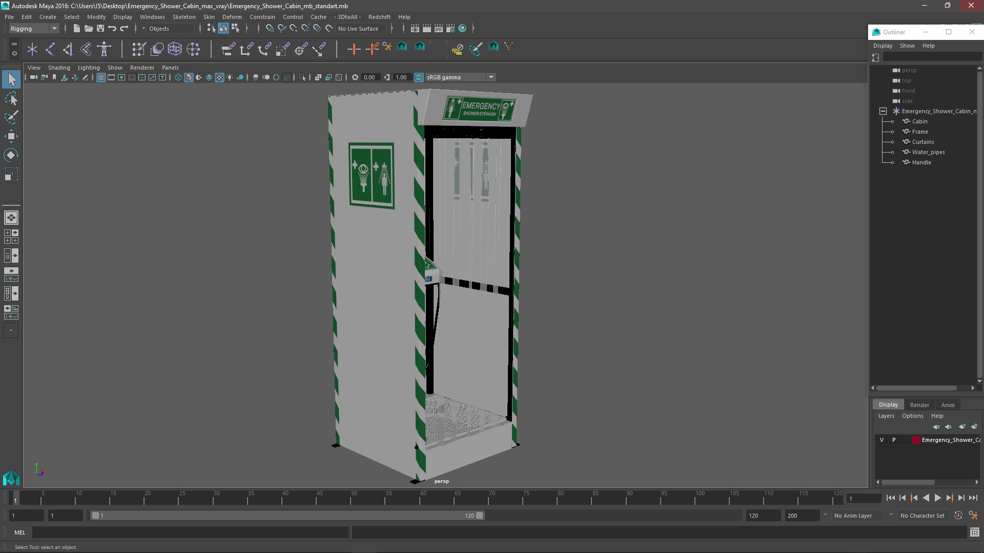 Emergency Shower Cabin 3D Model - TurboSquid 2203982