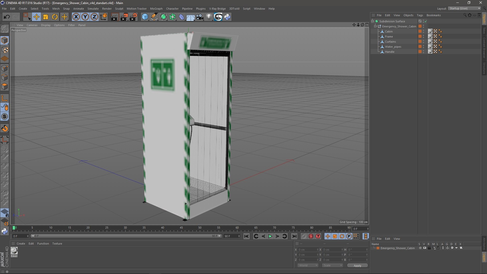 Emergency Shower Cabin 3D Model - TurboSquid 2203982