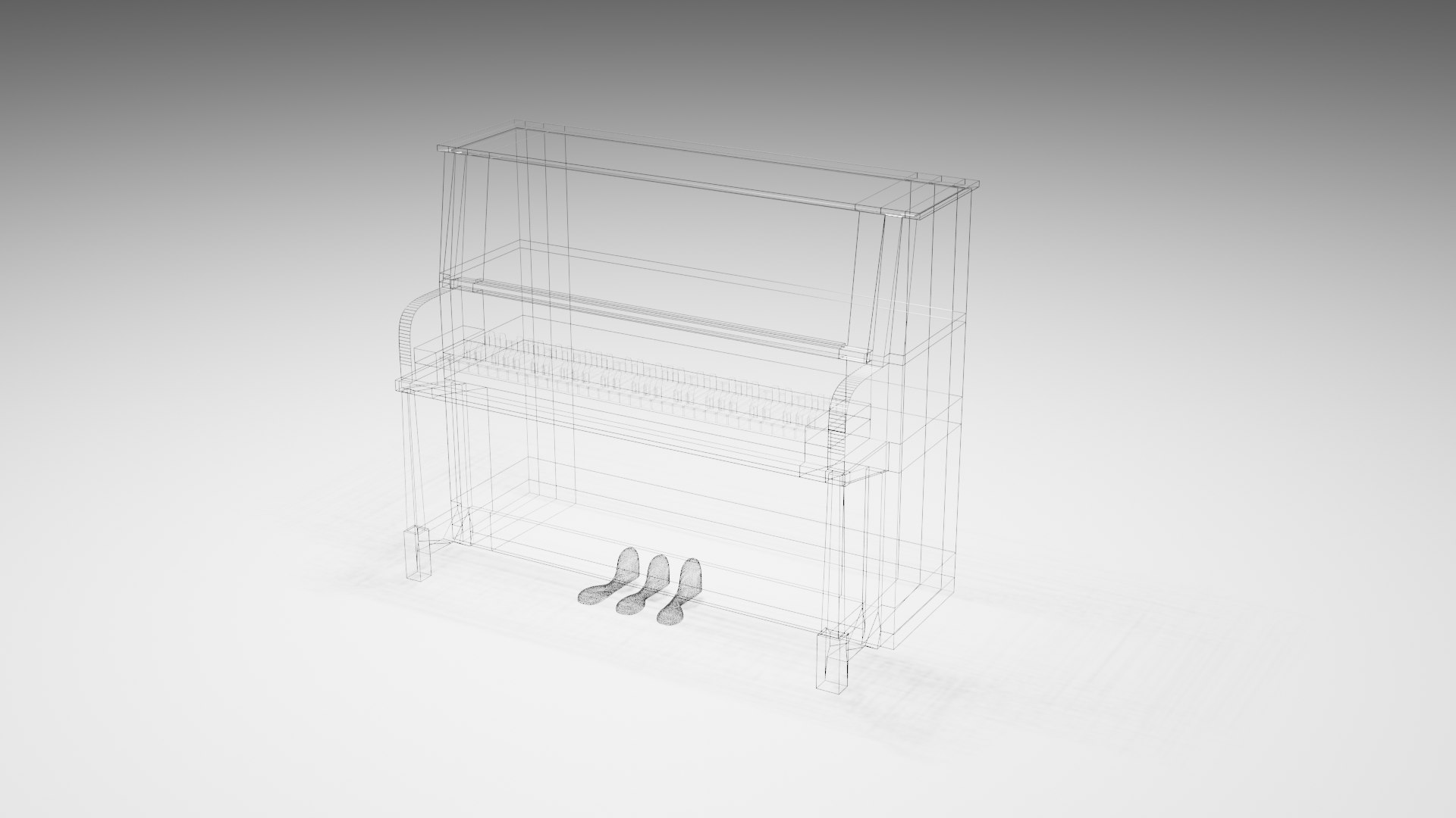 Low Poly White Piano Upright 3D Model - TurboSquid 2045098