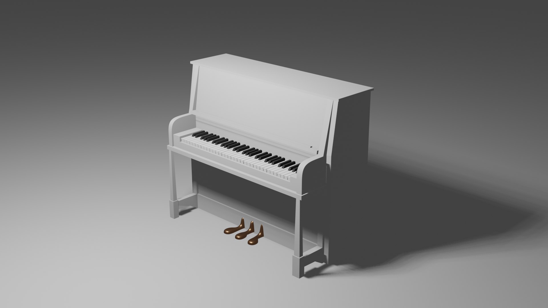 Low Poly White Piano Upright 3D Model - TurboSquid 2045098