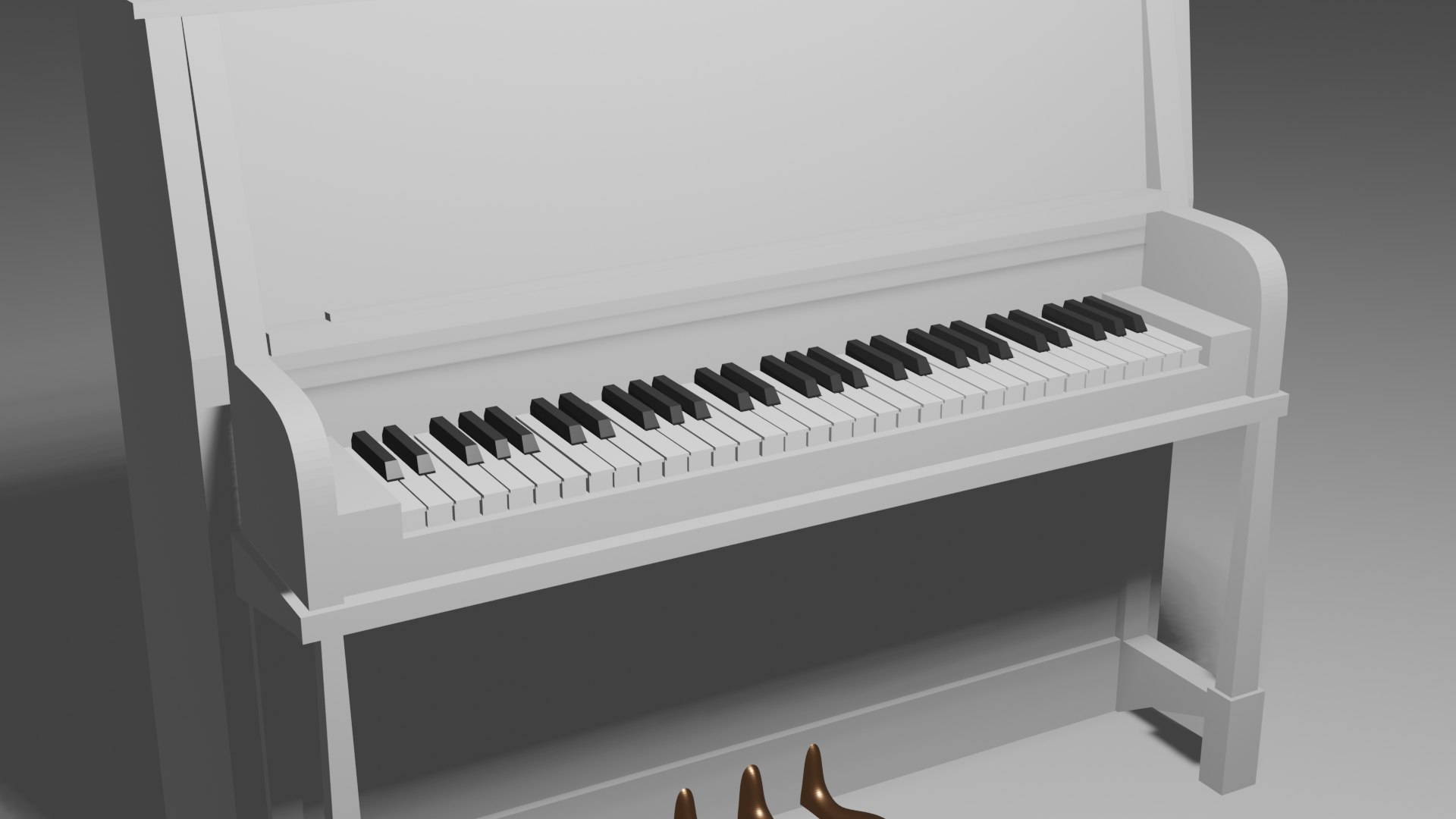 Low Poly White Piano Upright 3D Model - TurboSquid 2045098