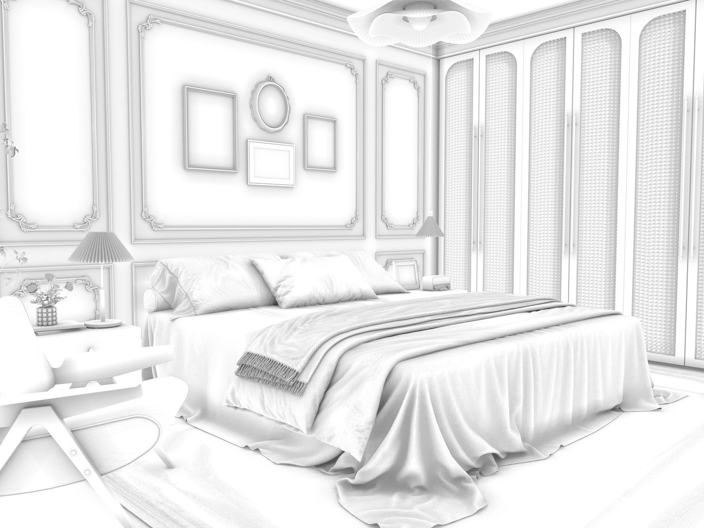 3D Cozy Bedroom Interior Scene Model - TurboSquid 2197655