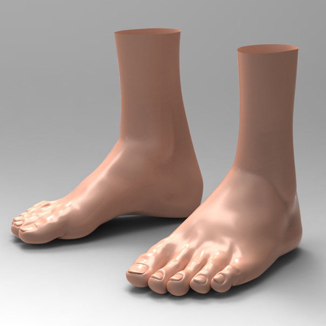 3d Human Male Feet Hand Model