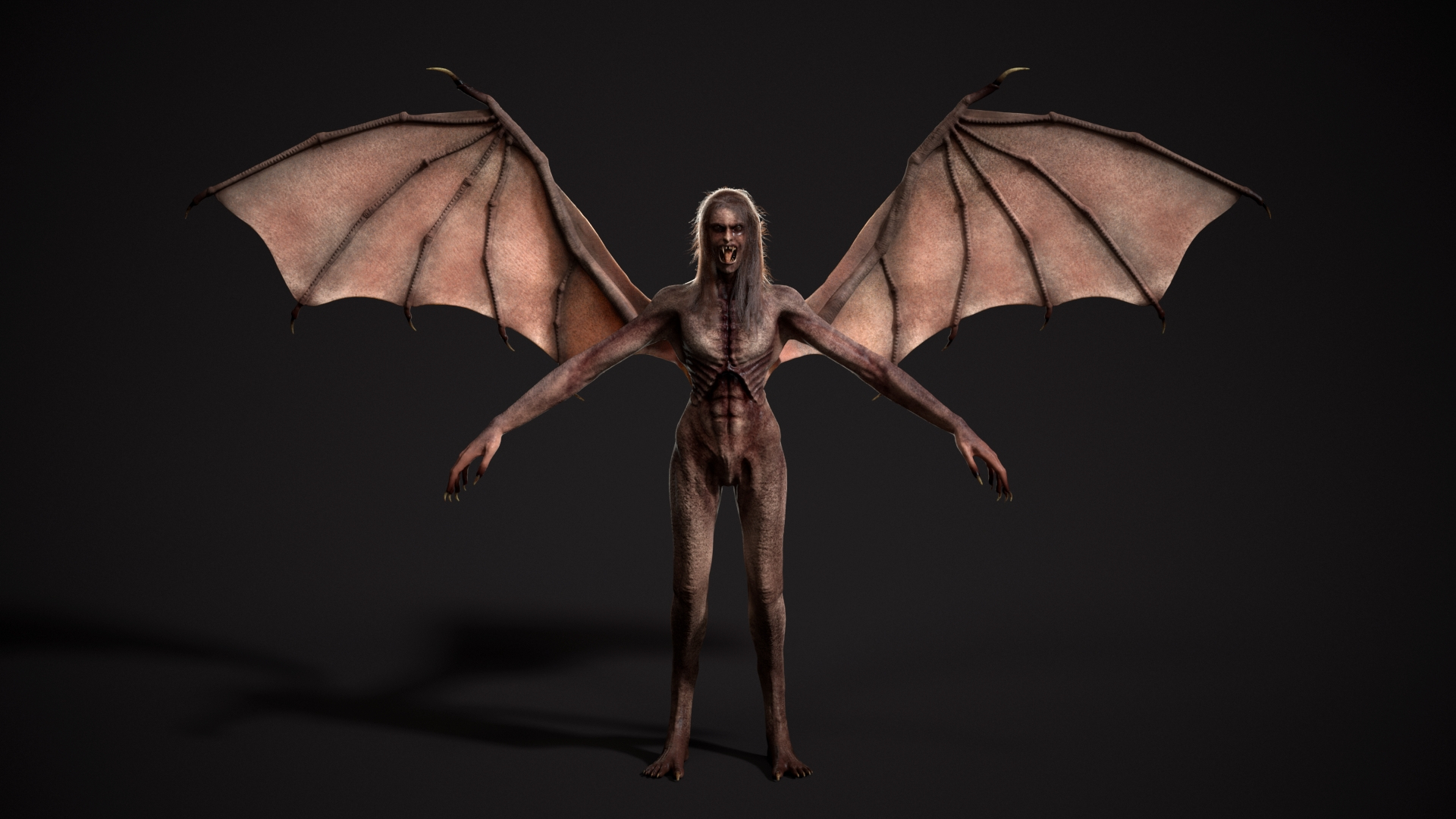 Winged Vampire Girl 3D Model - TurboSquid 2351002