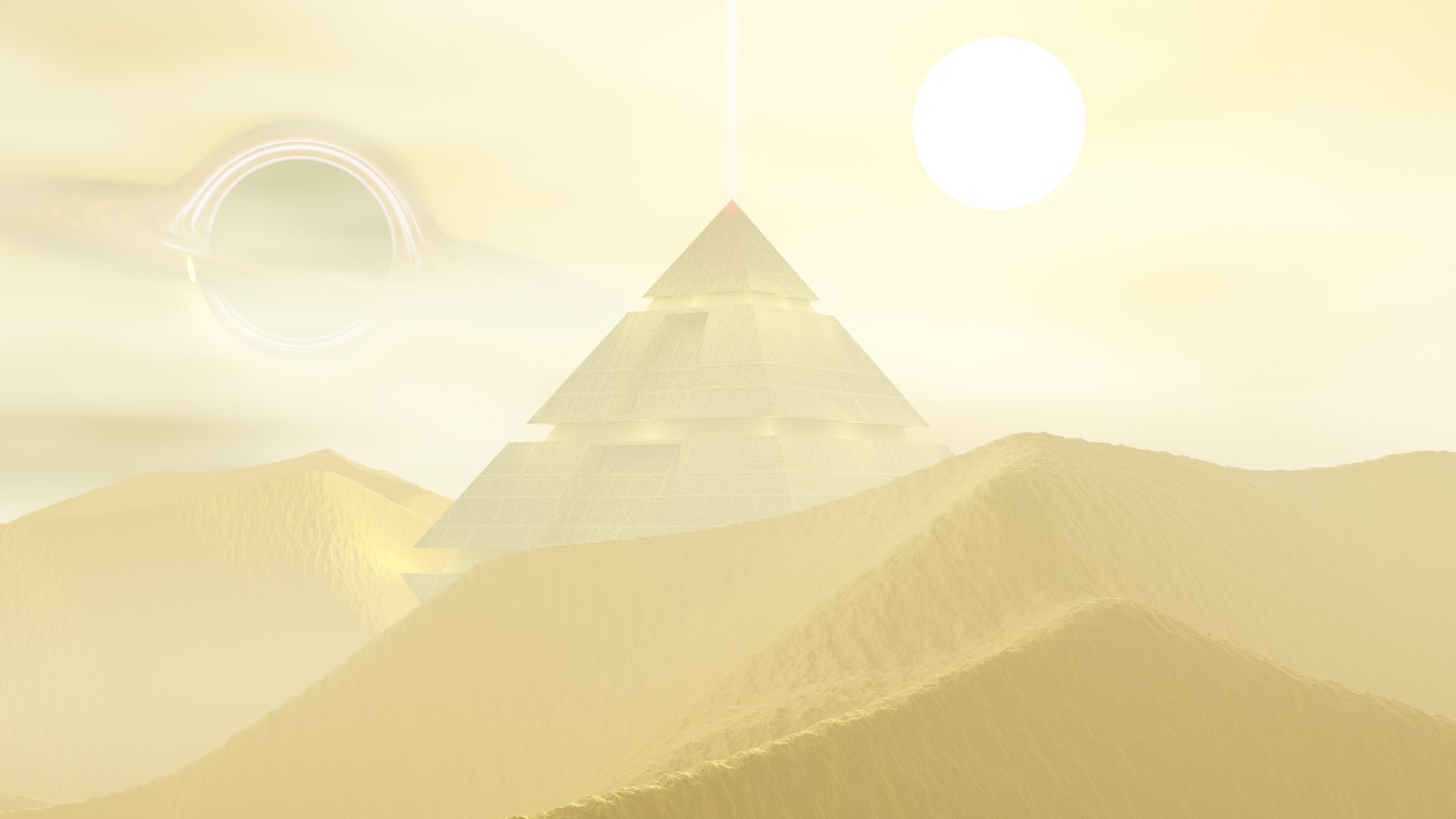 3D Futuristic Pyramid With Little Scene Model - TurboSquid 2122296