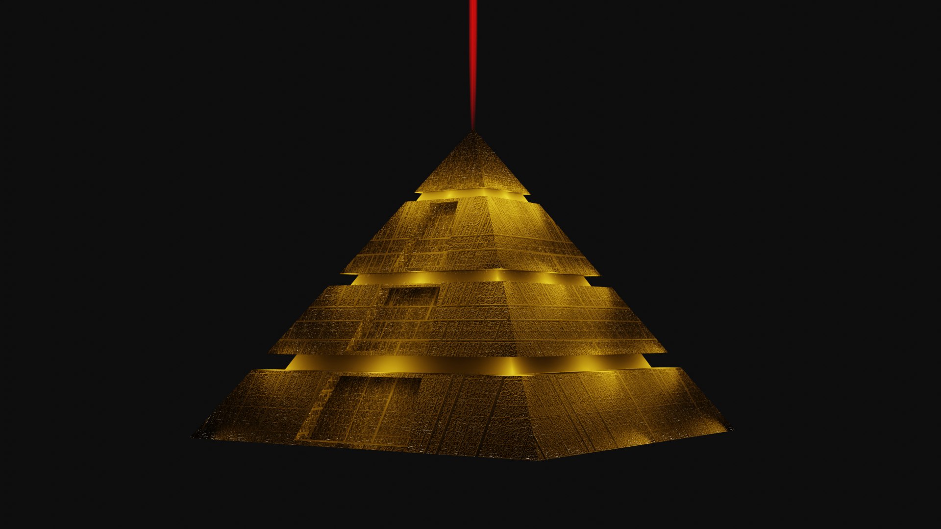 3D Futuristic Pyramid With Little Scene Model - TurboSquid 2122296
