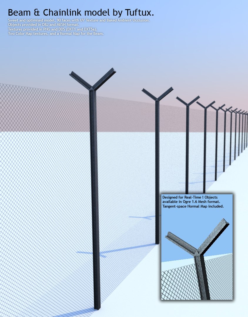 beam chainlink 3d model