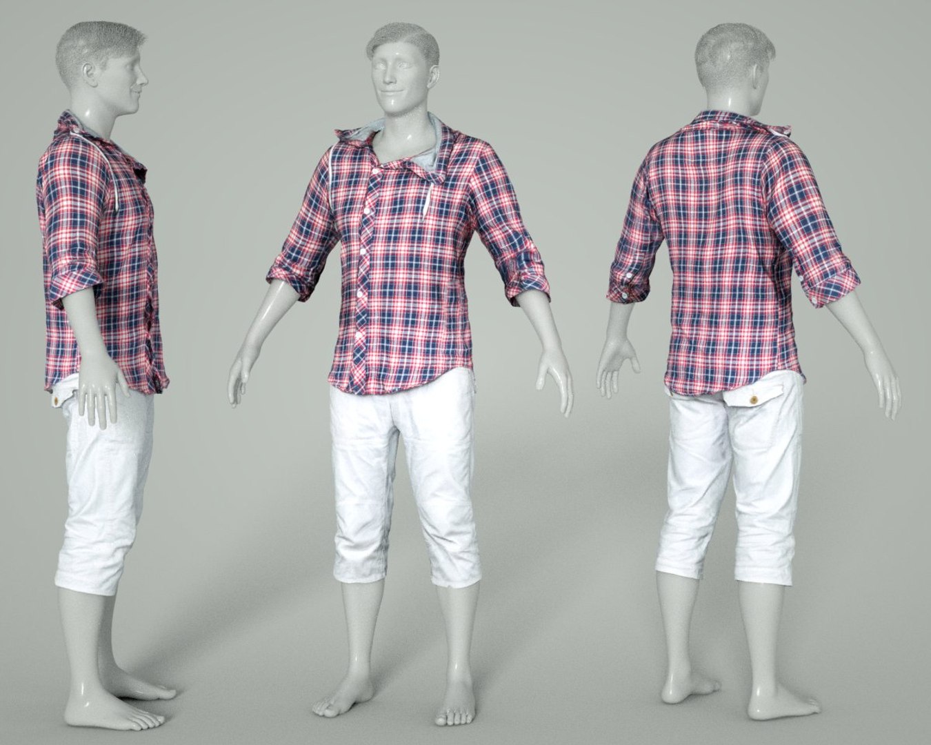 Male clothing outfit 3D model - TurboSquid 1329871