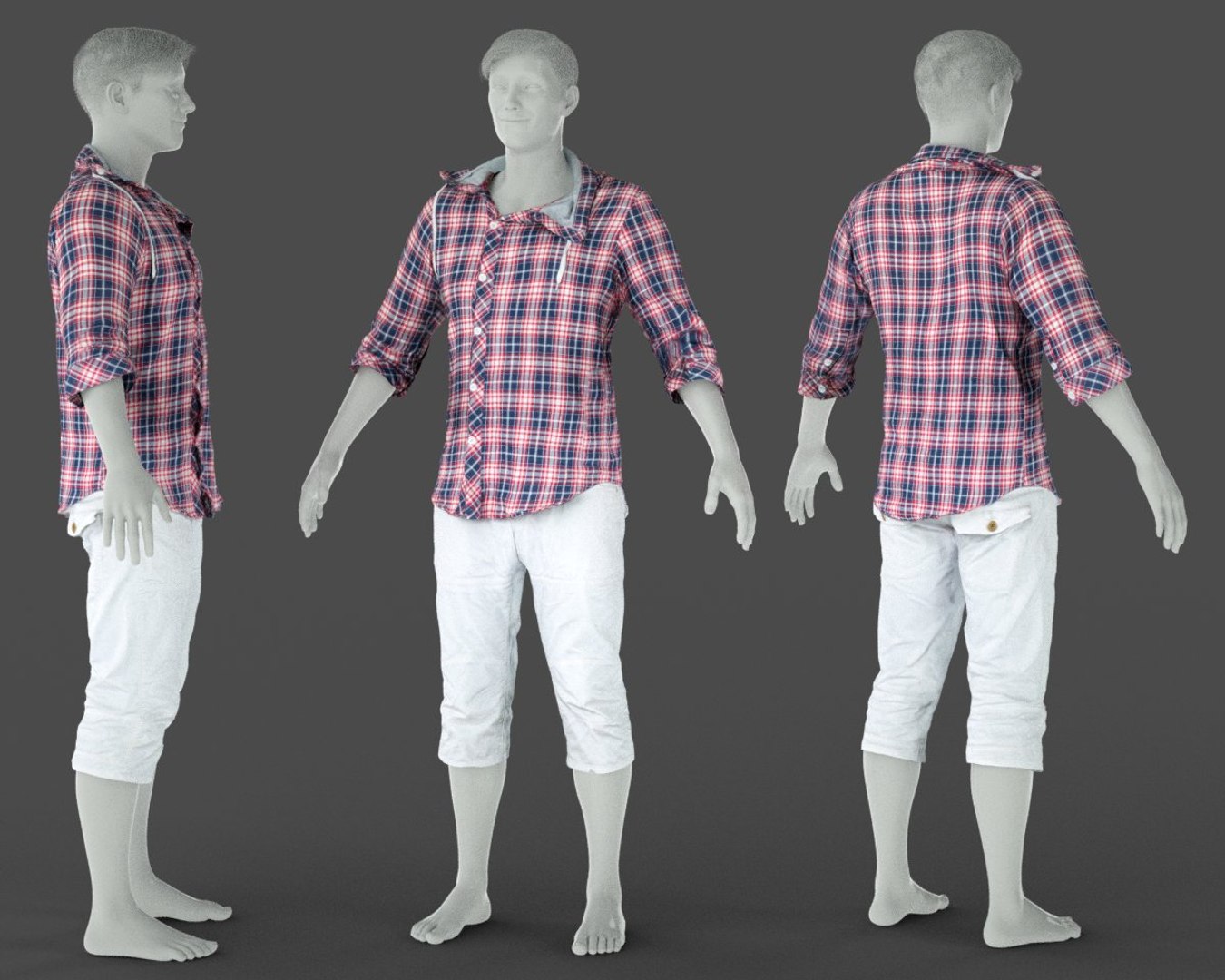 Male clothing outfit 3D model - TurboSquid 1329871
