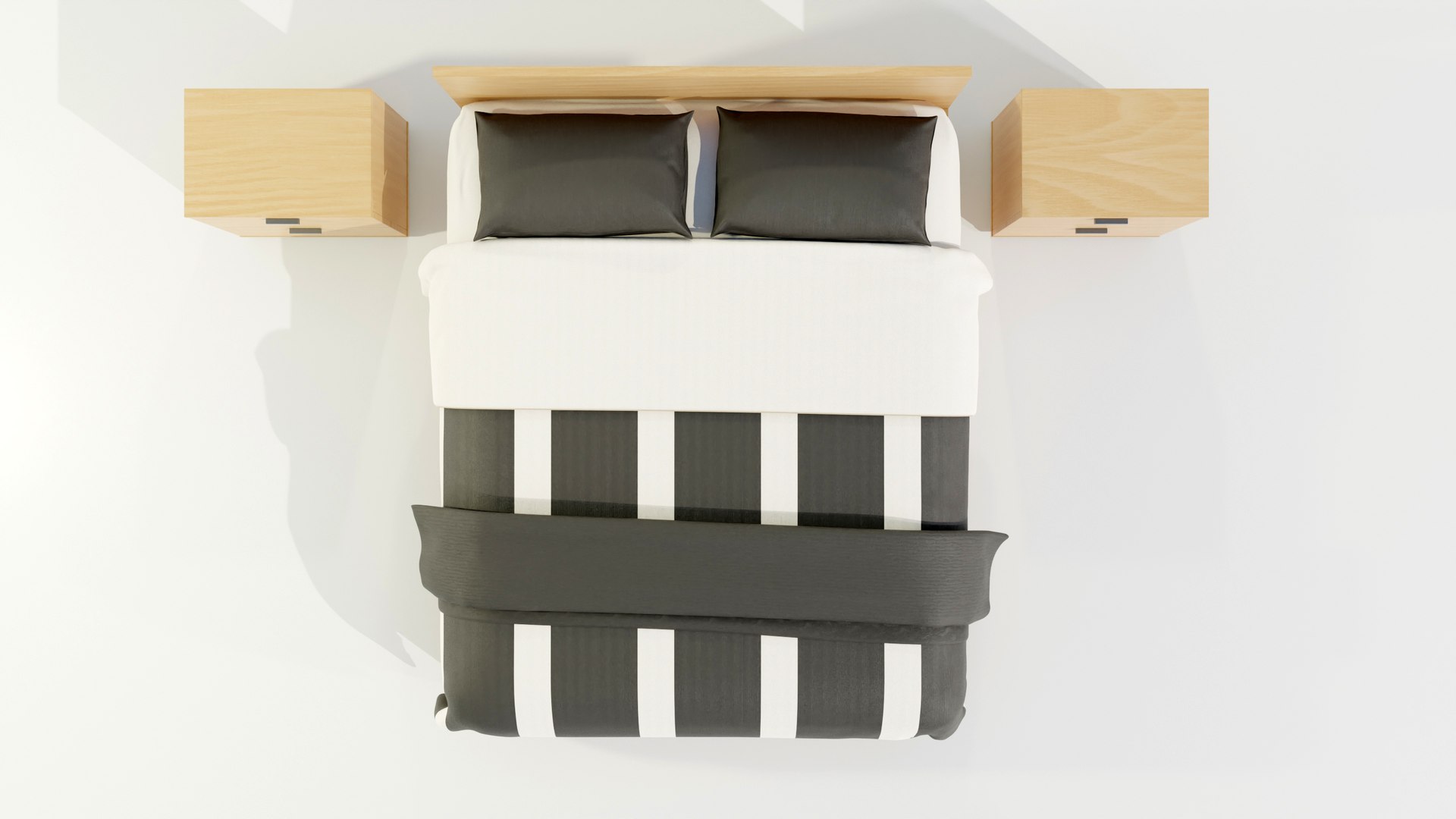 3D Double Bed - TurboSquid 1912880