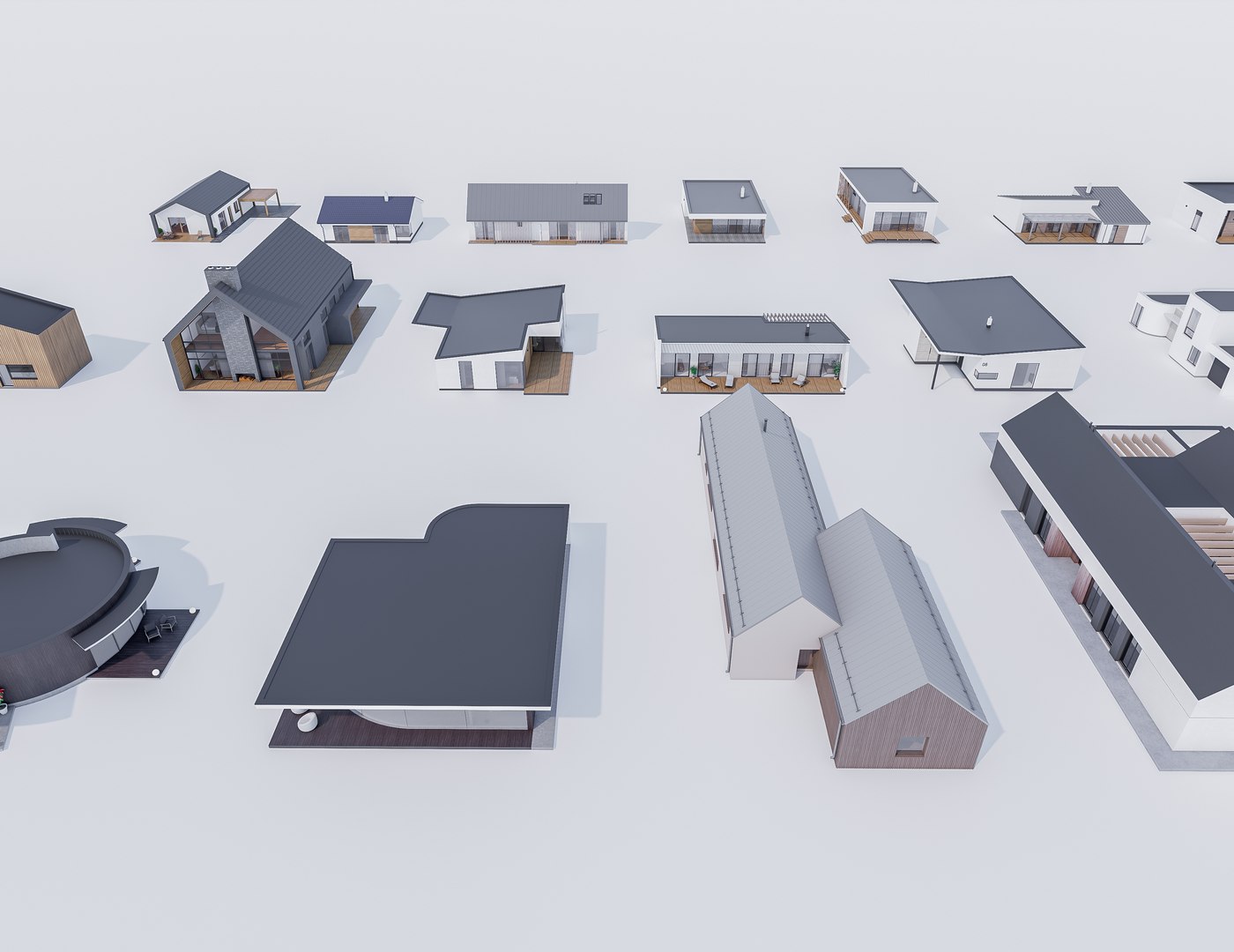 House Pack Of 30 - Created With Revit Family 3D Model - TurboSquid 2295536