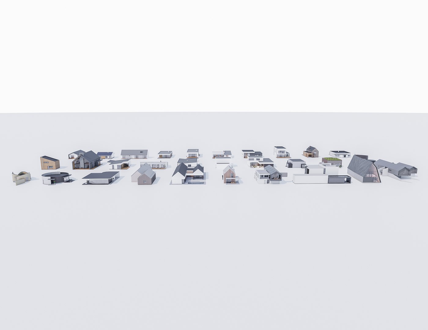 House Pack Of 30 - Created With Revit Family 3D Model - TurboSquid 2295536