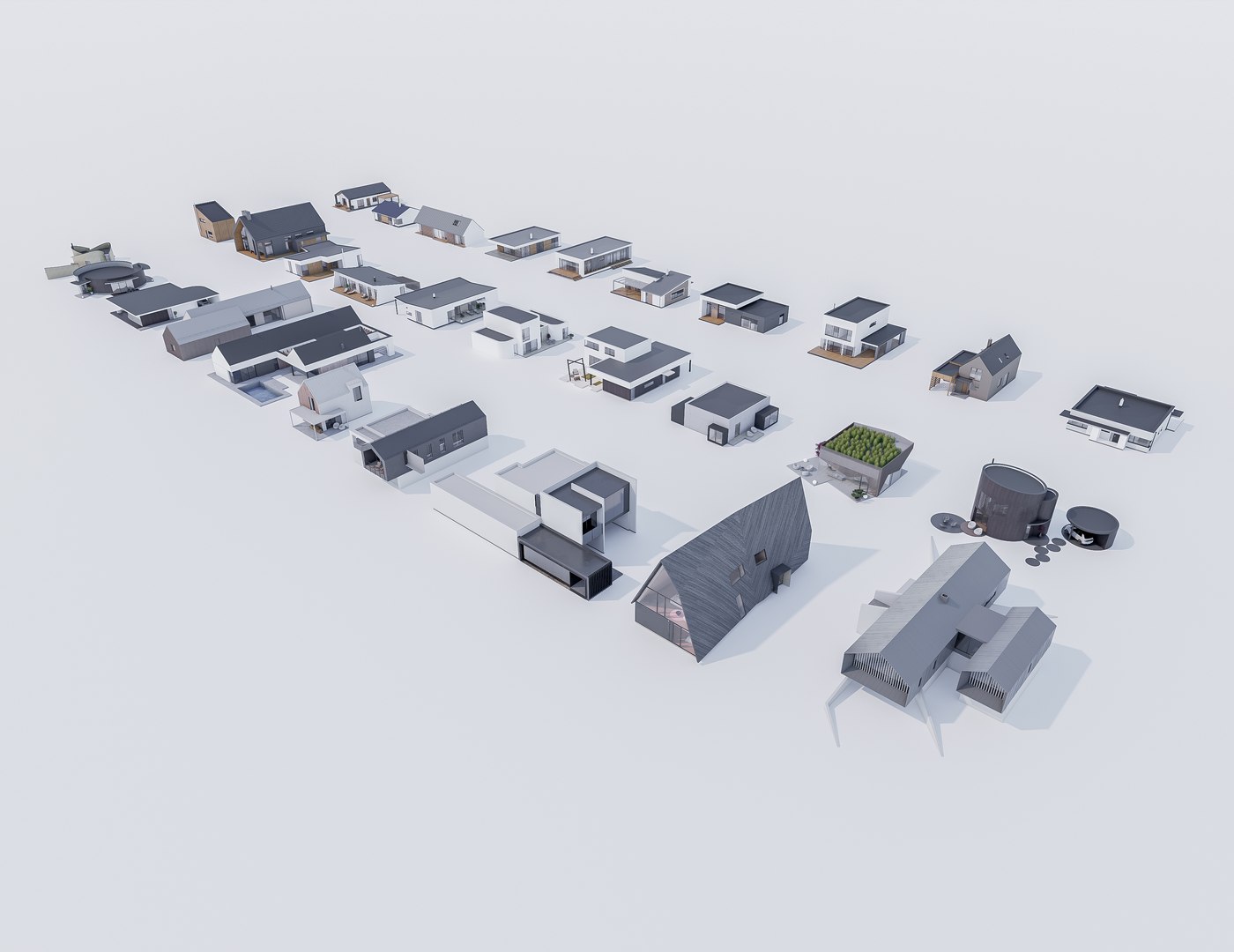 House Pack Of 30 - Created With Revit Family 3D Model - TurboSquid 2295536