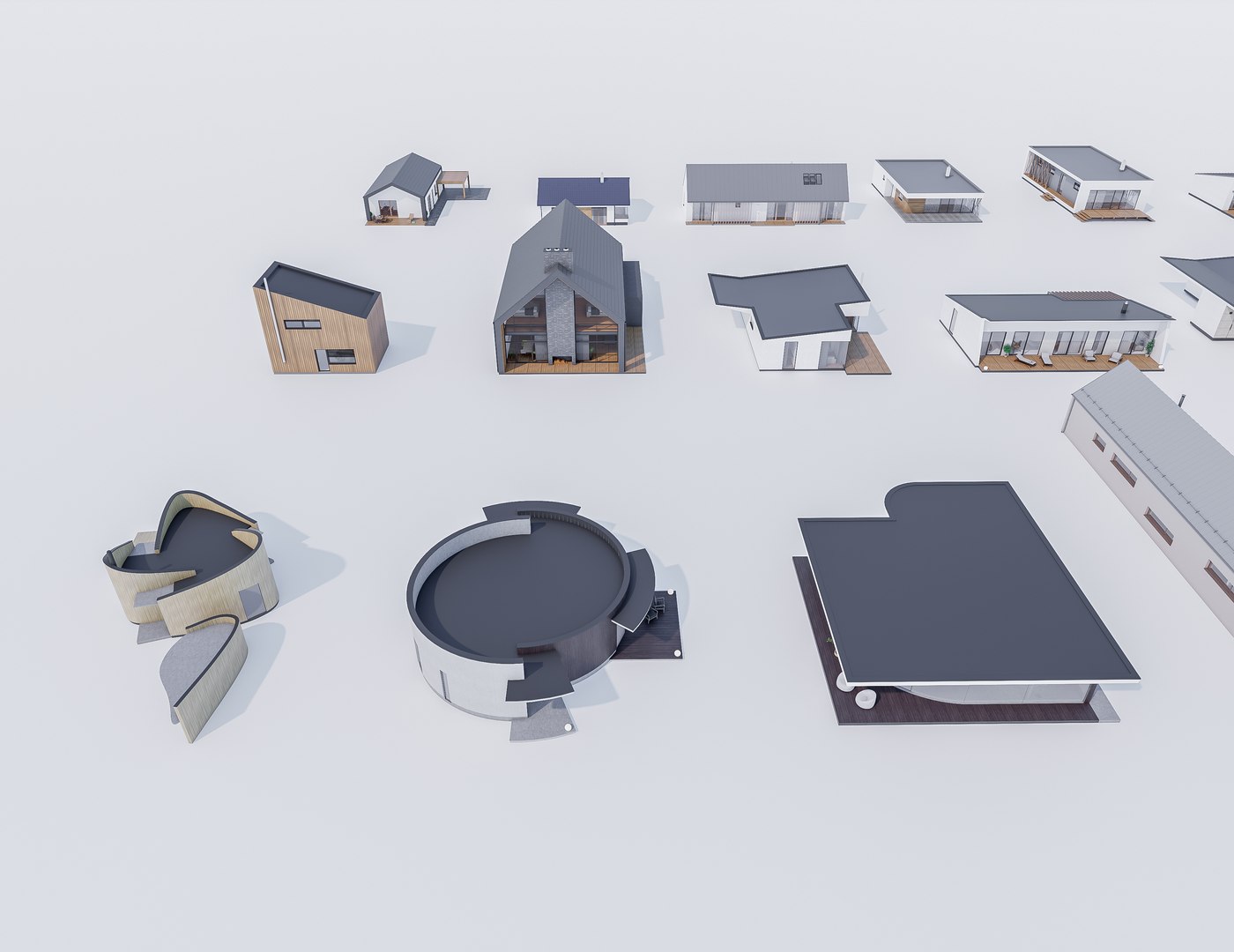House Pack Of 30 - Created With Revit Family 3D Model - TurboSquid 2295536
