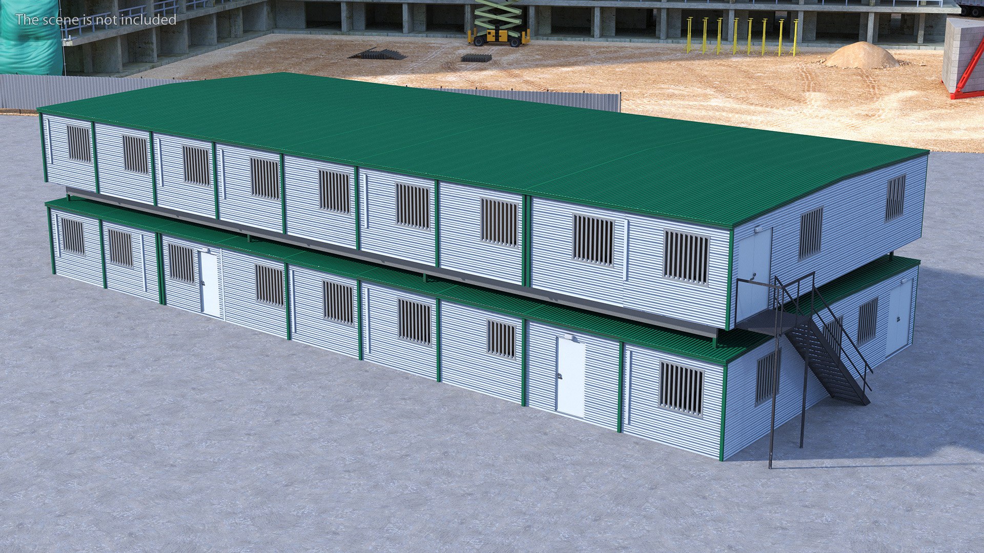 3D Prefabricated Modular Office Two Story Building - TurboSquid 2180130