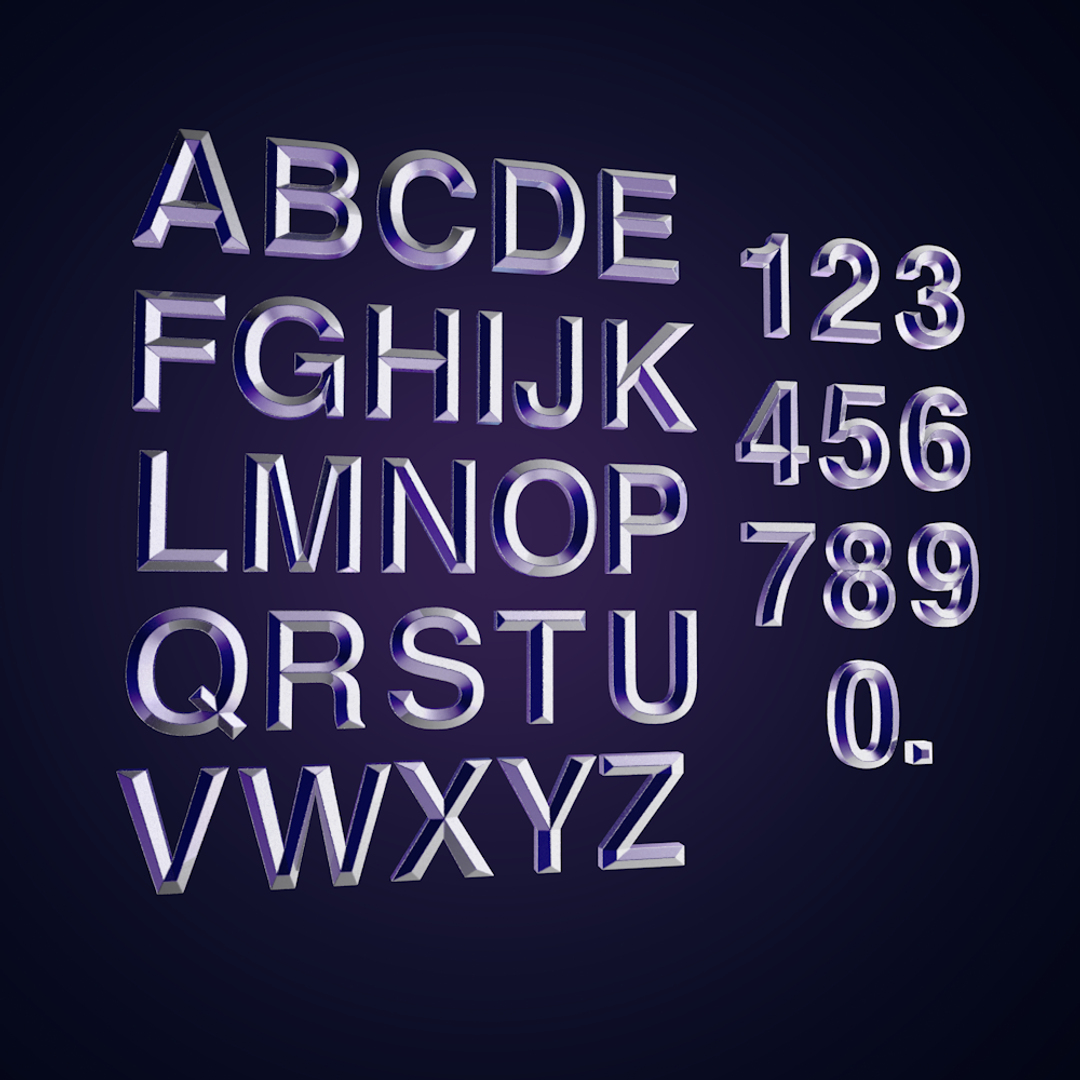 Font Bevel 3D Model - TurboSquid 1385549