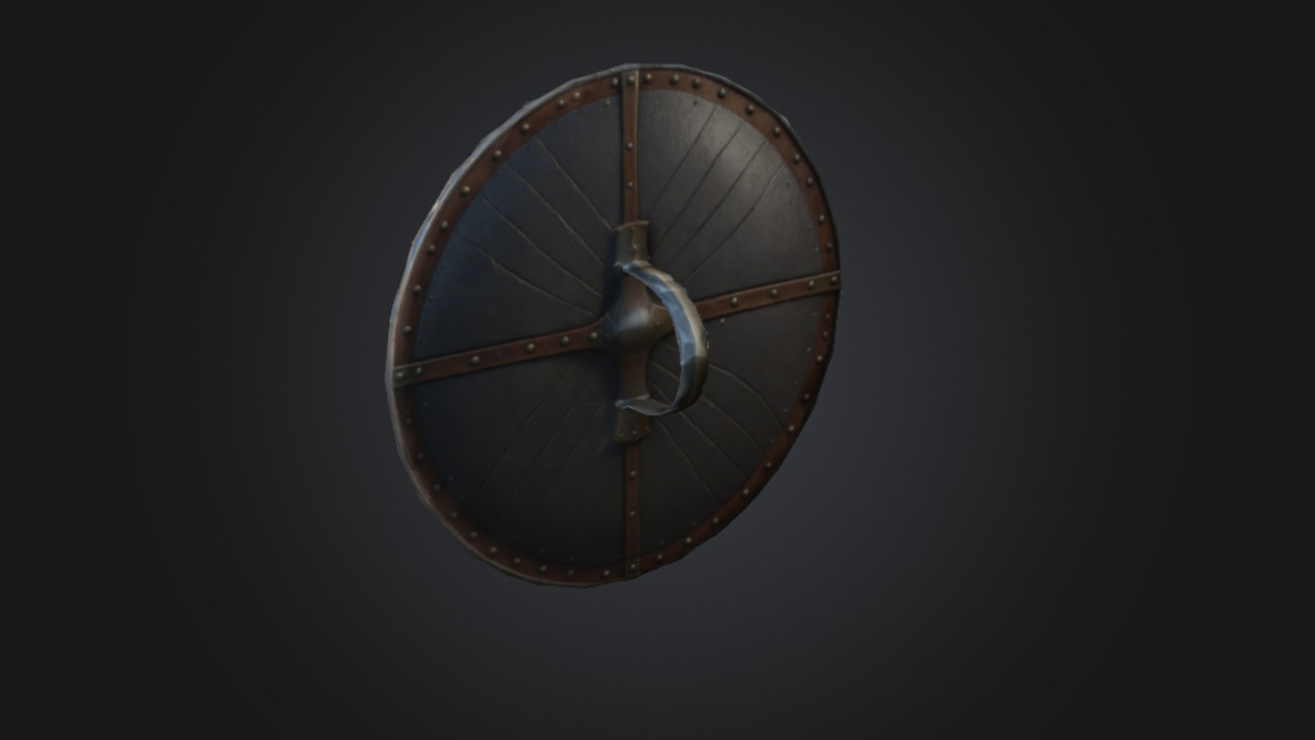Stylized Game Ready Spiked Shield 3K Triangles Low Poly FBX OBJ BLEND ...