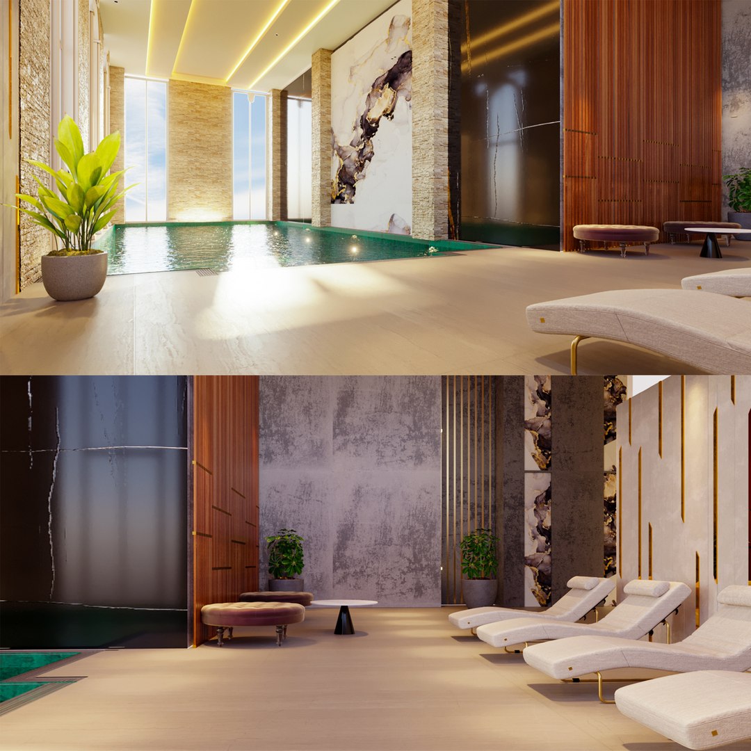3D INDOOR SWIMMING POOL INTERIOR - TurboSquid 2010902