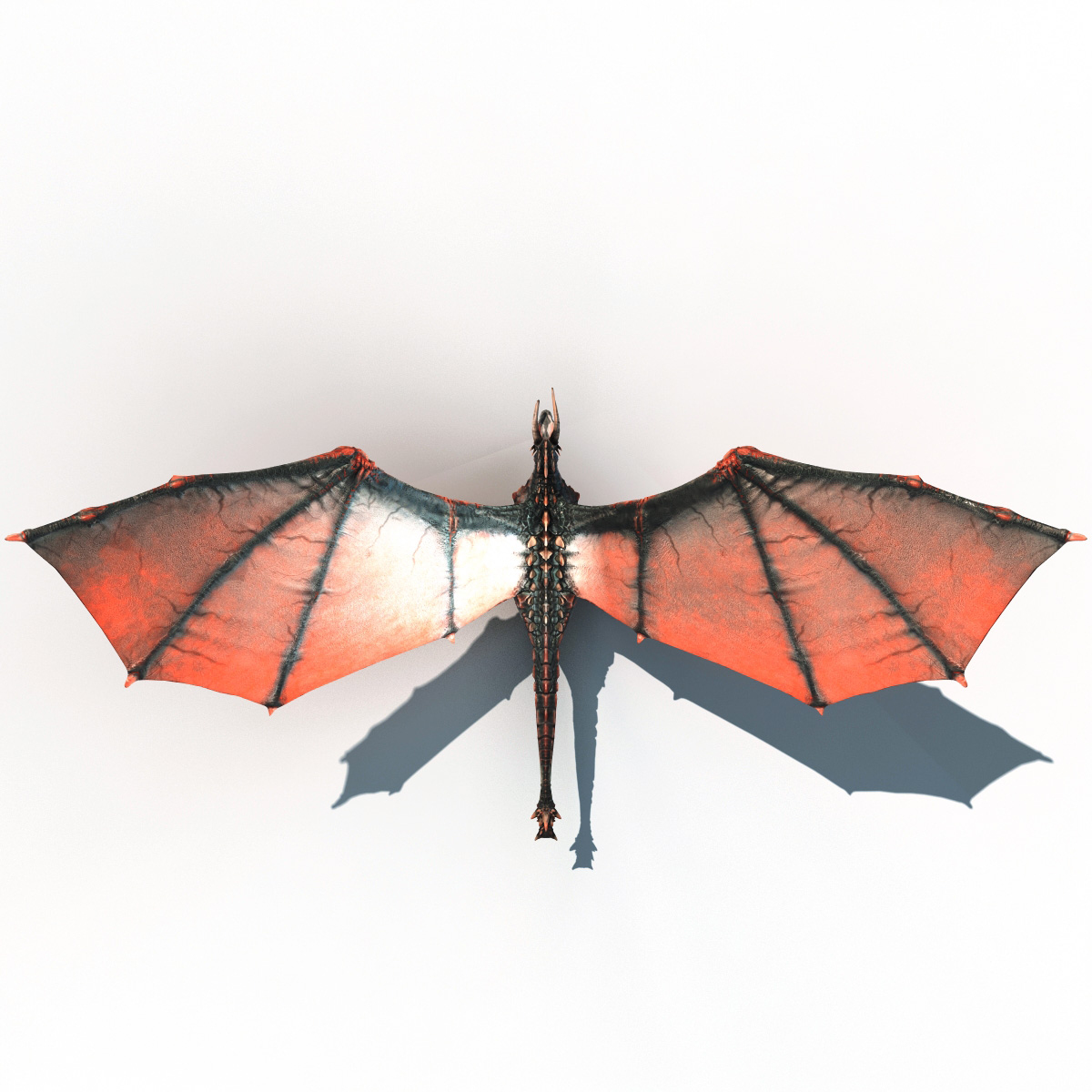 3d realistic volcano dragon pose model