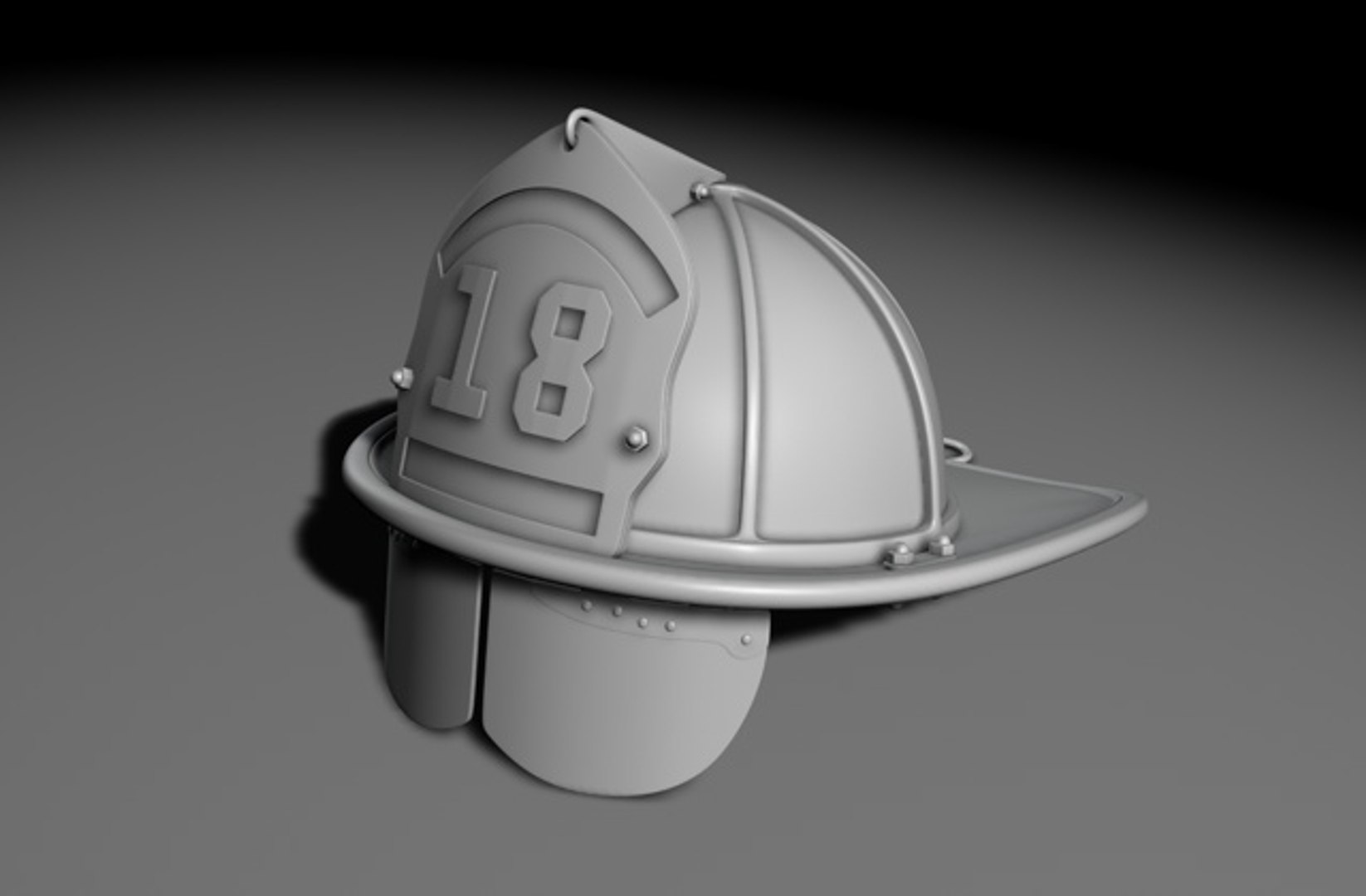 3d Model Fireman Helmet