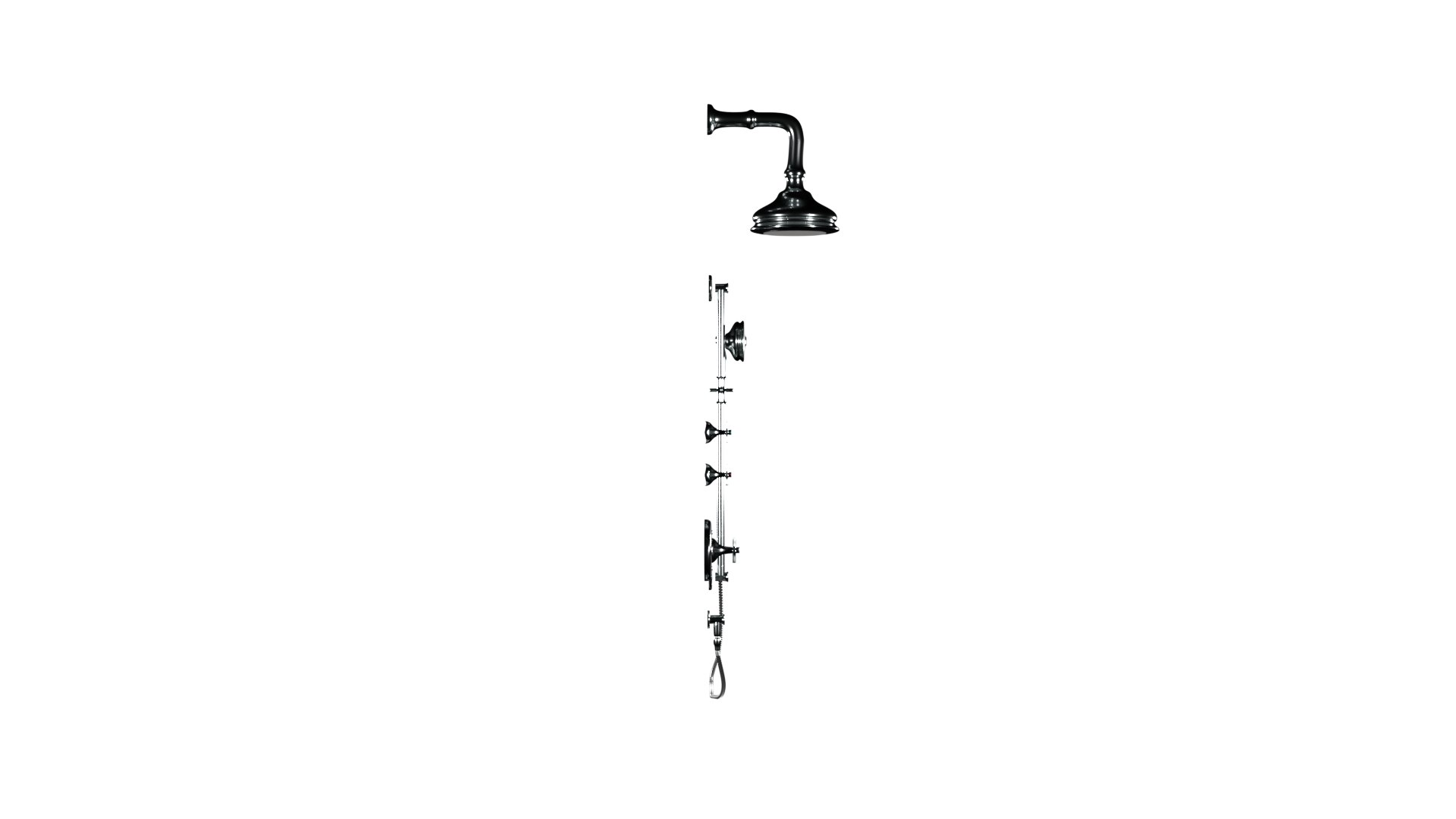 3D Mid Century Mod Shower Set - TurboSquid 2134986