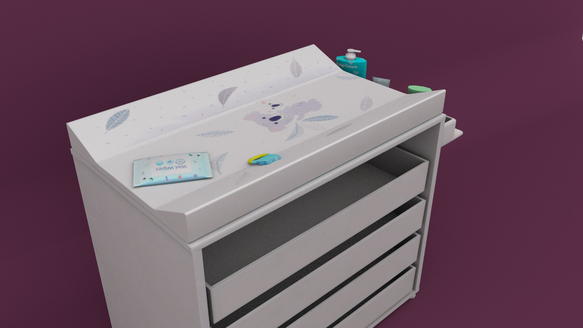 3D Baby Changing Table Model - TurboSquid 2193042