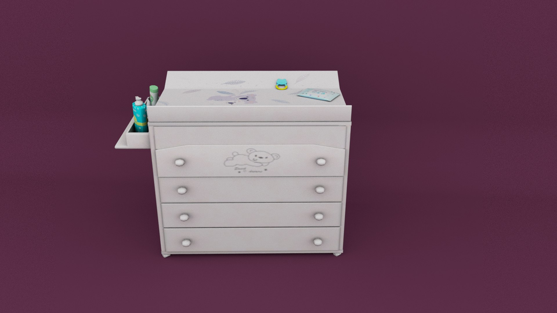 3D Baby Changing Table Model - TurboSquid 2193042