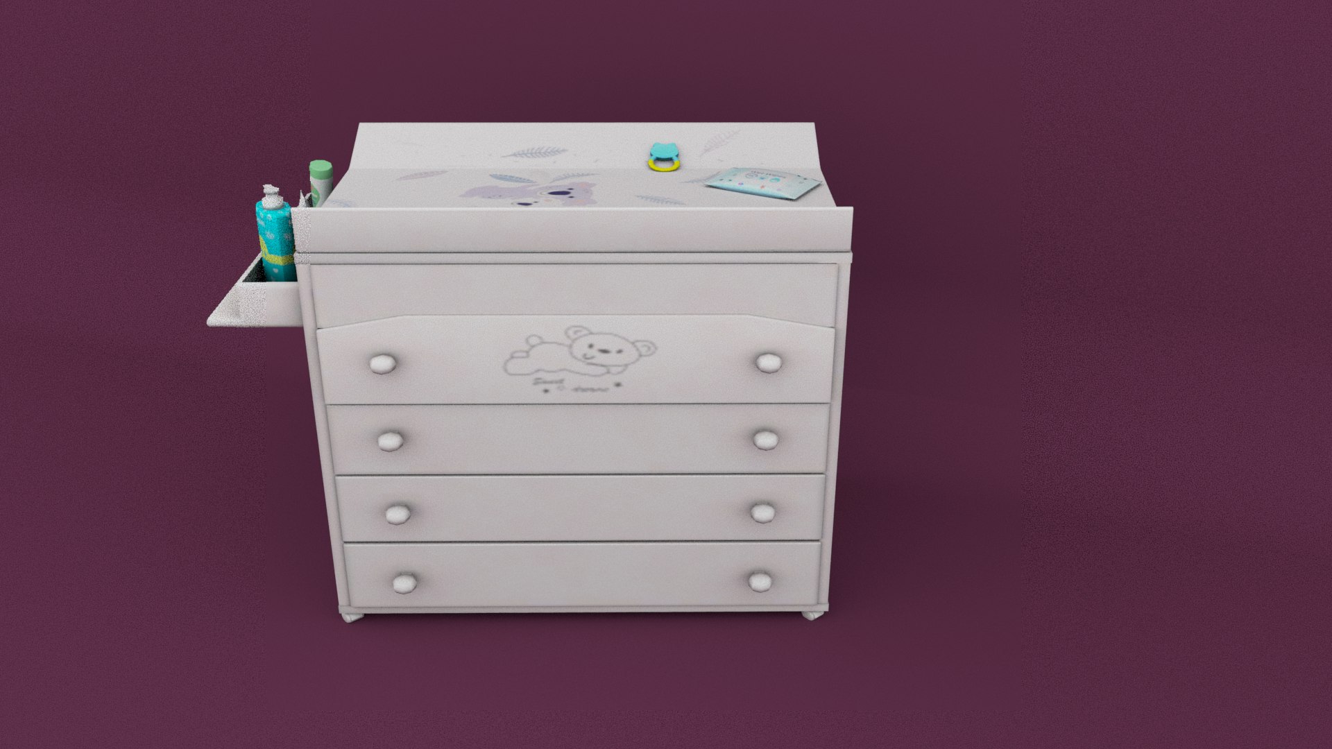 3D Baby Changing Table Model - TurboSquid 2193042