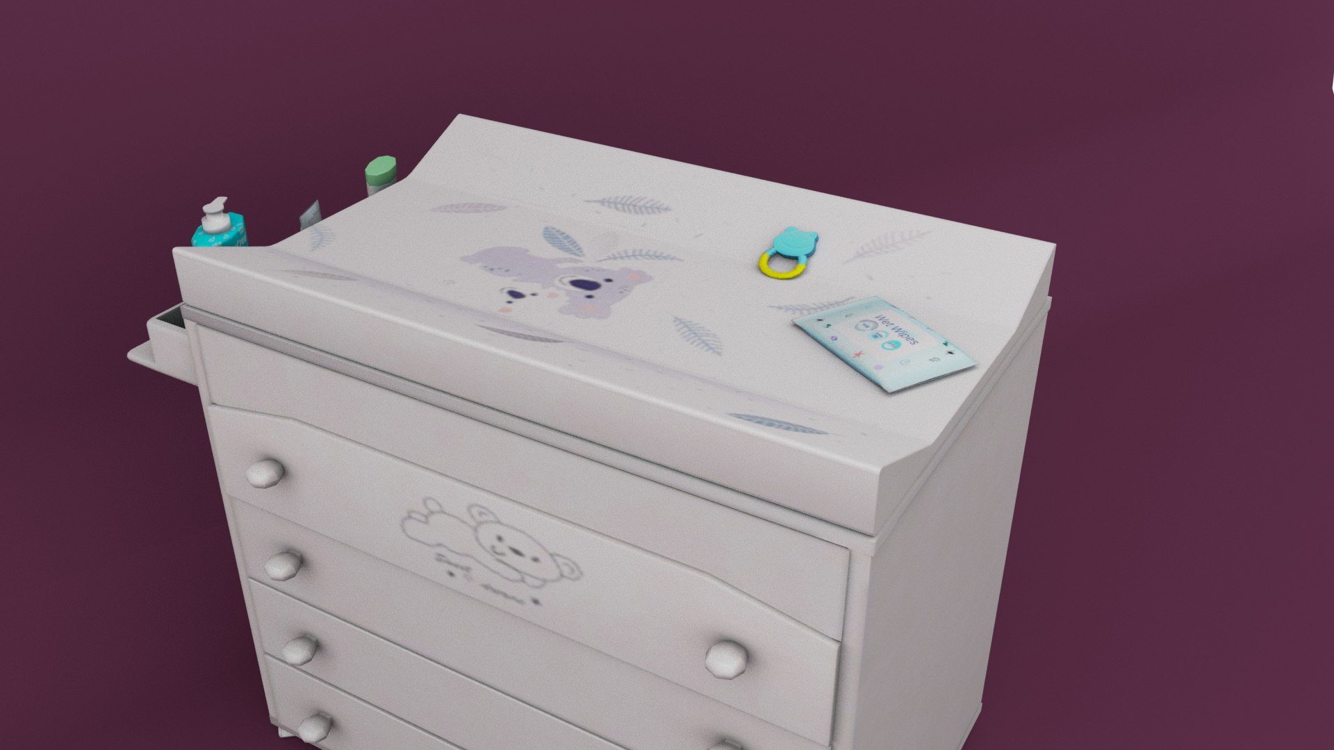 3D Baby Changing Table Model - TurboSquid 2193042