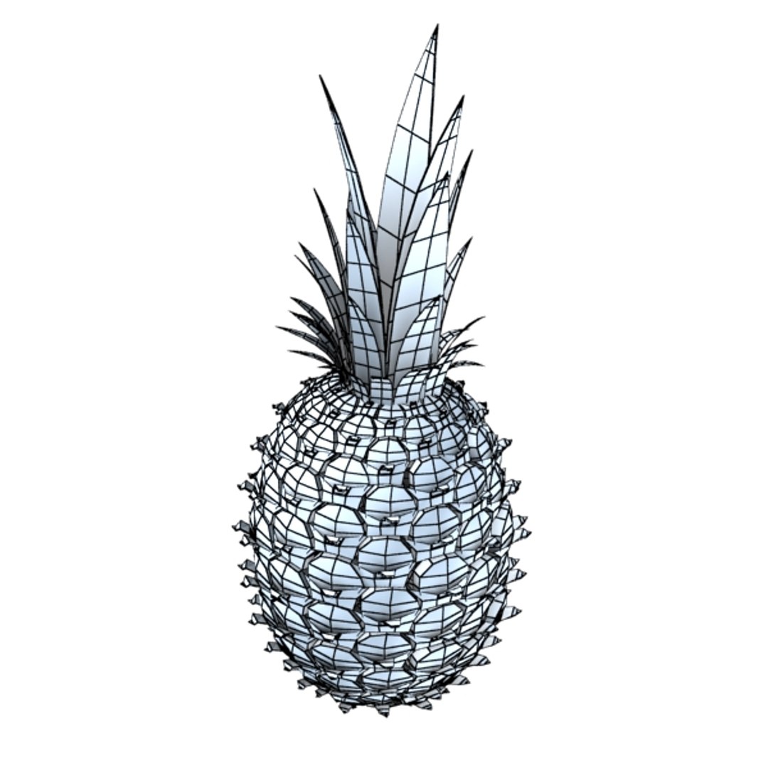 3d Model Of Pineapple Resolution