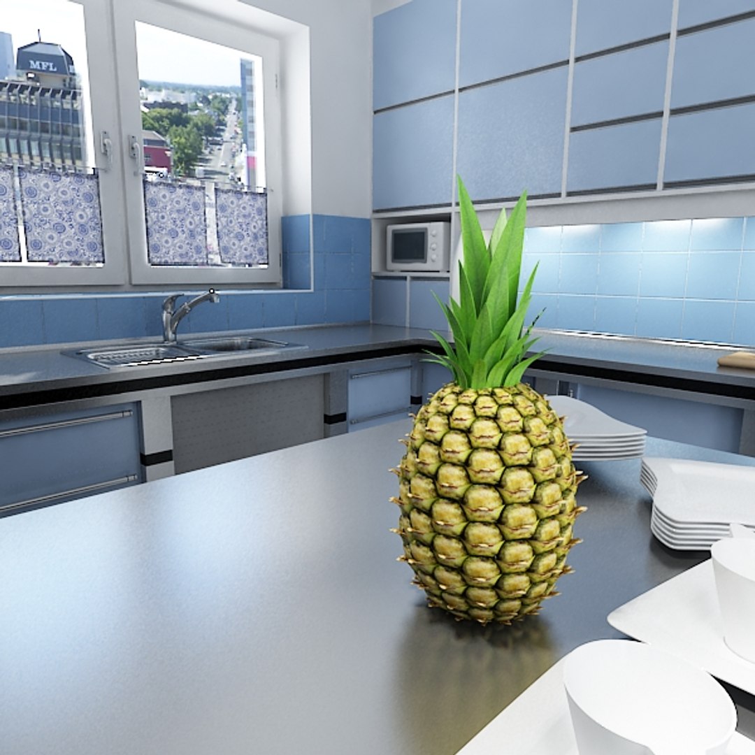 3d Model Of Pineapple Resolution