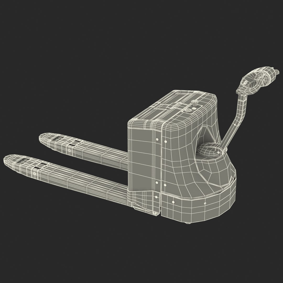 powered pallet jack red 3d c4d