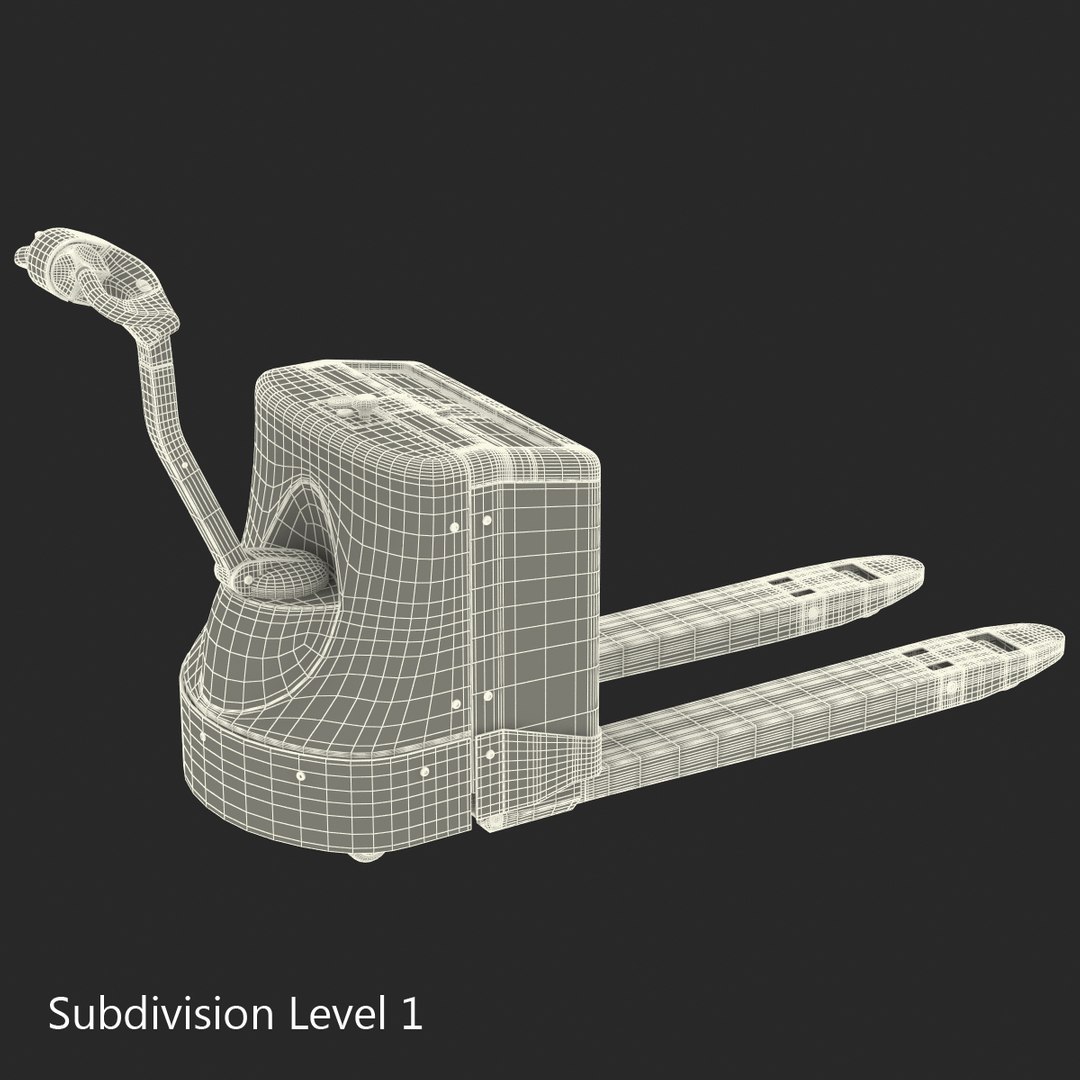 Powered Pallet Jack Red 3d C4d
