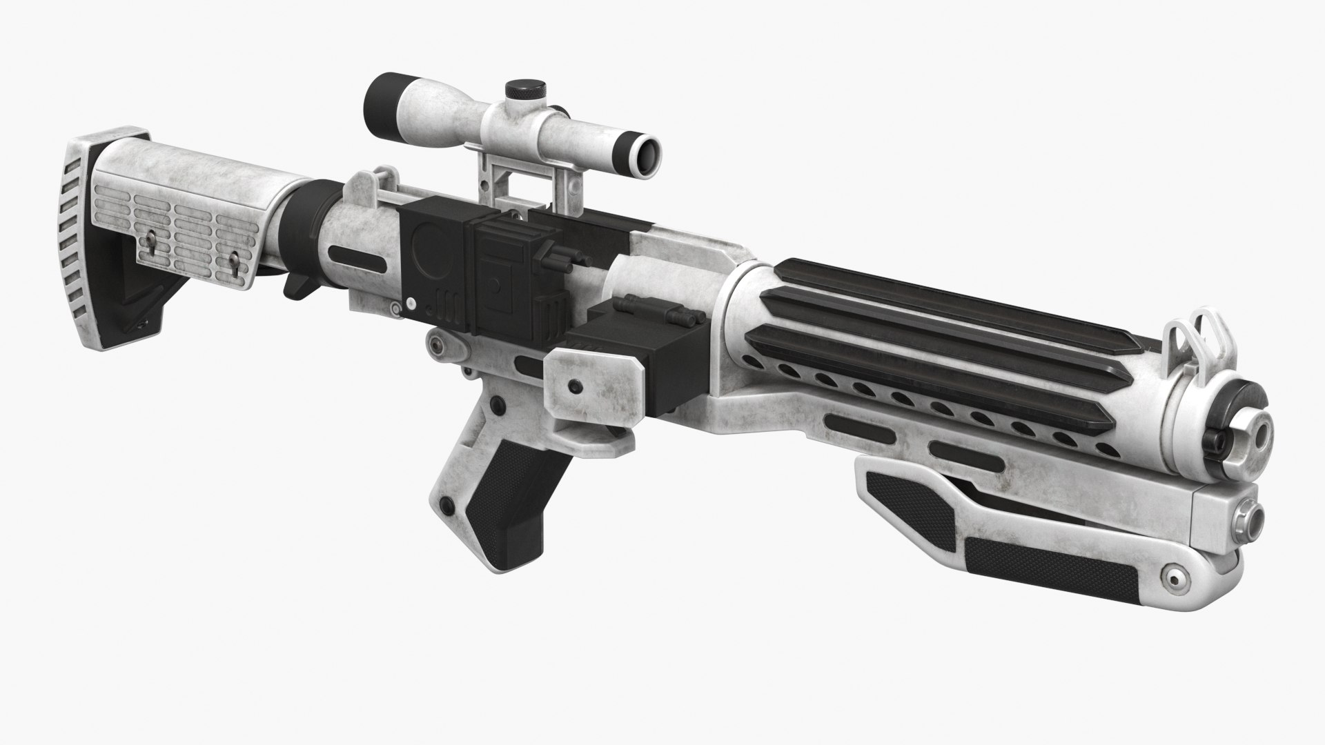 Star Wars Stormtrooper F-11D Blaster Dirty 3D Model - TurboSquid 2366300