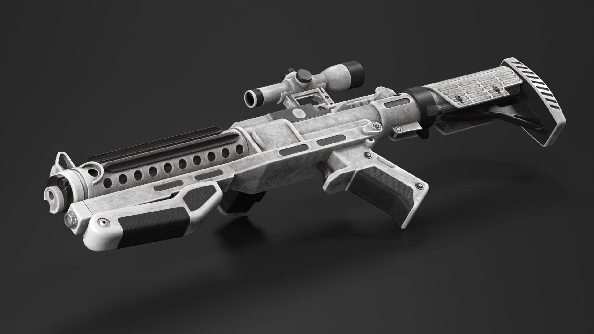 Star Wars Stormtrooper F-11D Blaster Dirty 3D Model - TurboSquid 2366300