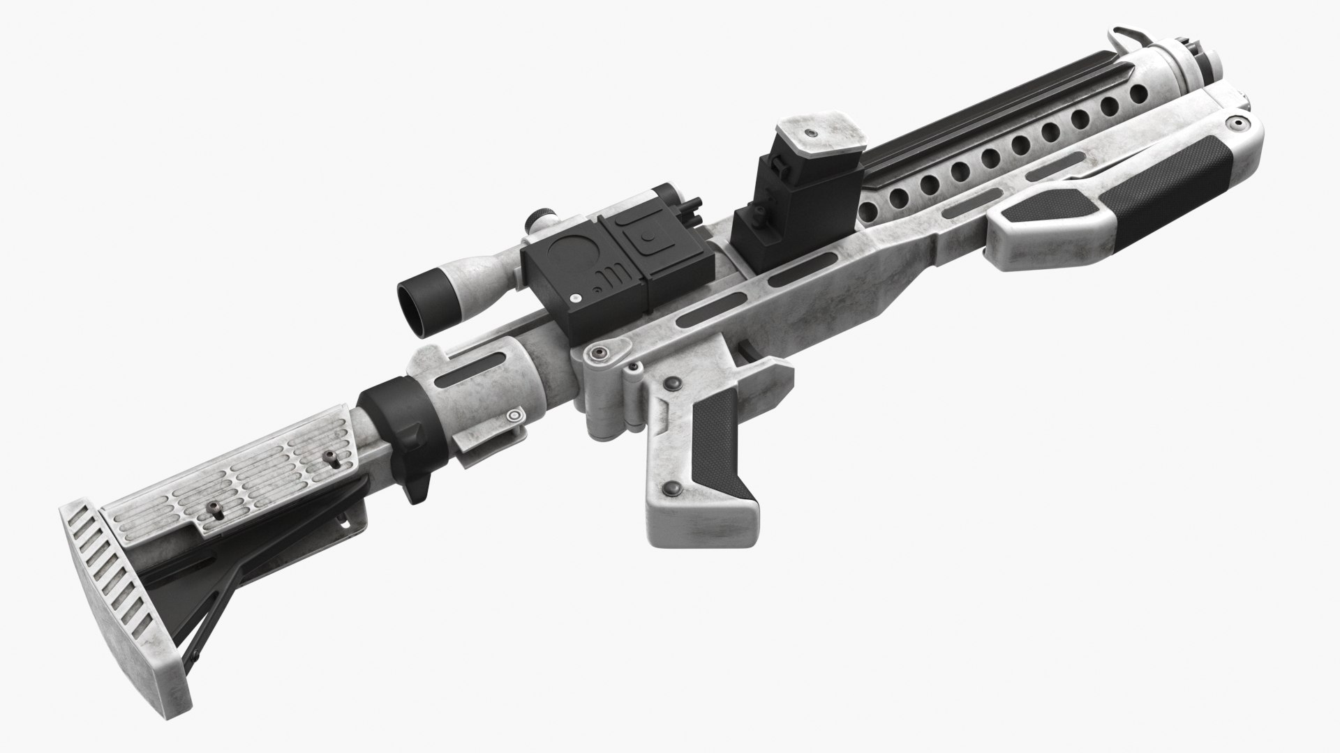 Star Wars Stormtrooper F-11D Blaster Dirty 3D Model - TurboSquid 2366300