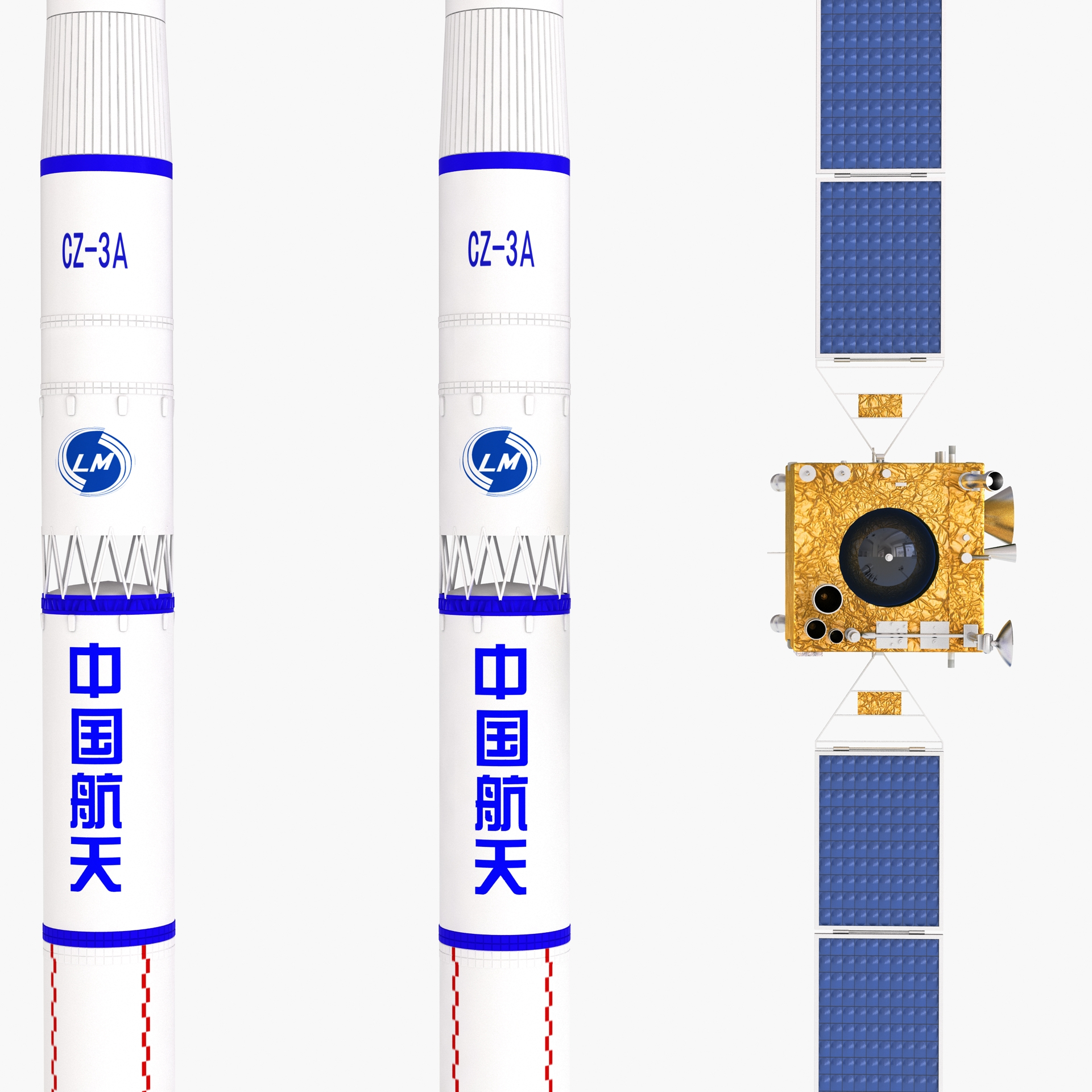 Chang'e-1 CZ-3A Modelo 3D - TurboSquid 1681772