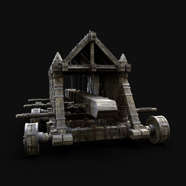 3D модель BATTERING RAM MEDIEVAL WAR MACHINE SIEGE ENGINE BATTLE TANK ...