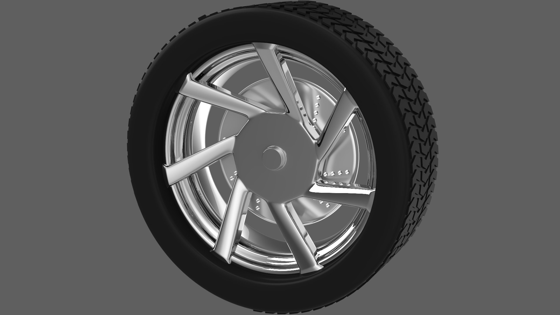 3D Simple Chrome Wheel 3 Model - TurboSquid 2388508