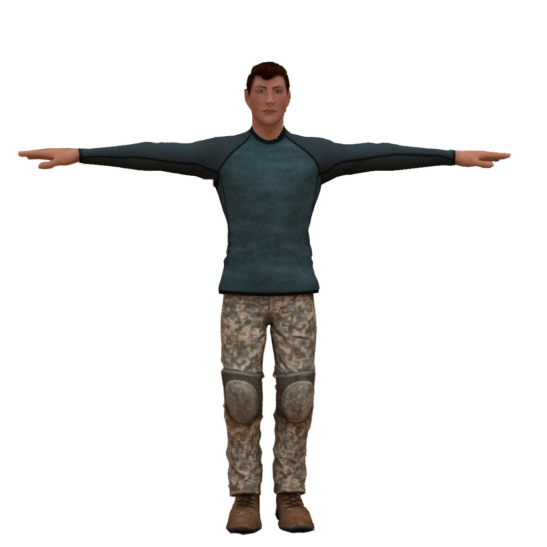 3D Laos Game Male Fighter - TurboSquid 2029530
