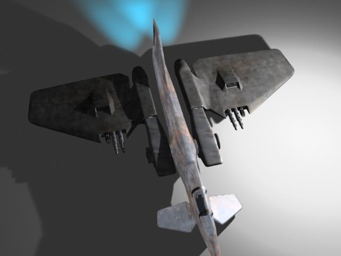 3d Futuristic Jet Splines Plane Model